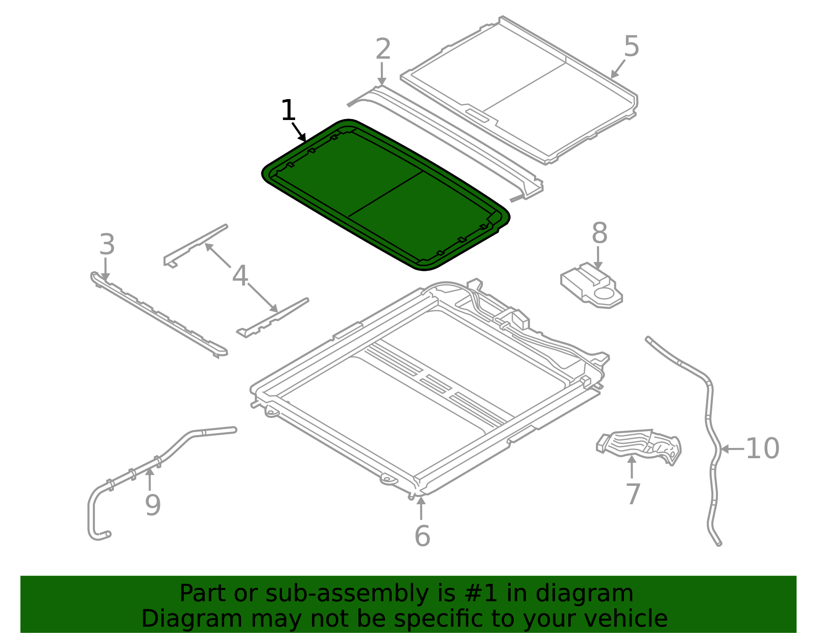 Sunroof Glass 68049127AC | Mopar Parts Canada