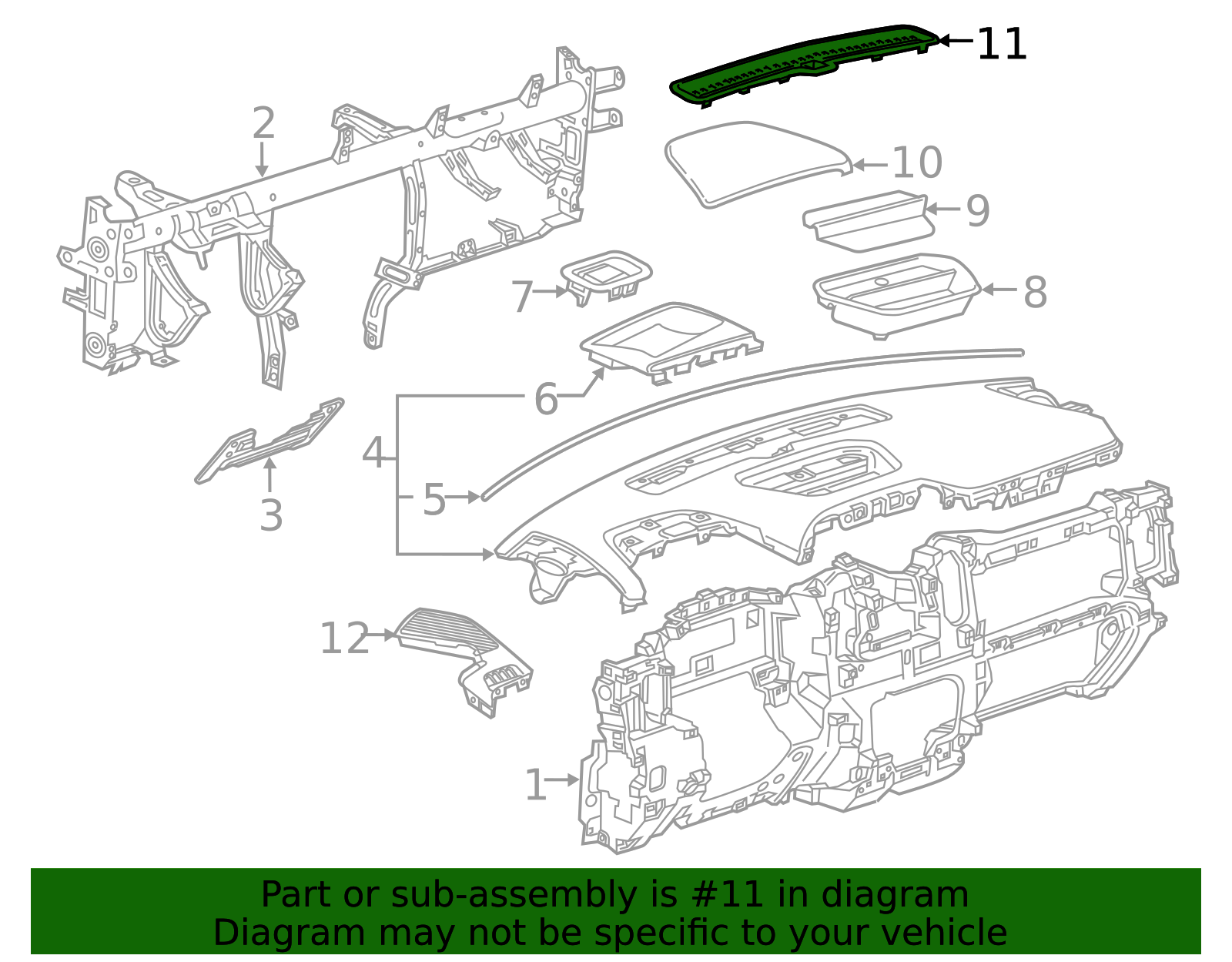 2019-2023 GM Black Instrument Panel Extension 84791932 | Capital Chevy ...