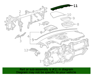 2022-2025 GM Defroster Panel 85152690 GM | GMPartsDirect.com