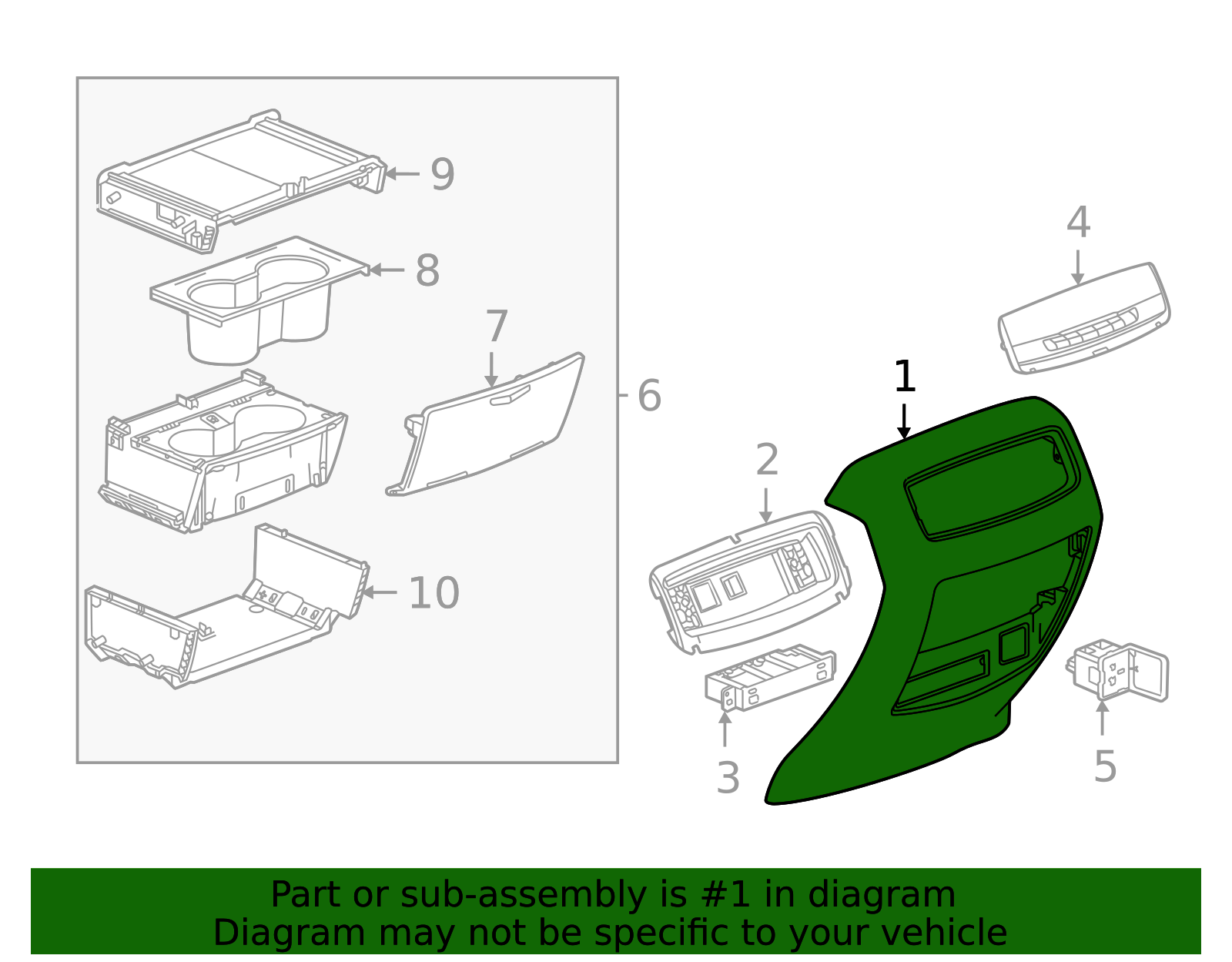 2021-2025 Cadillac Rear Trim 84460879 | GM Parts Center