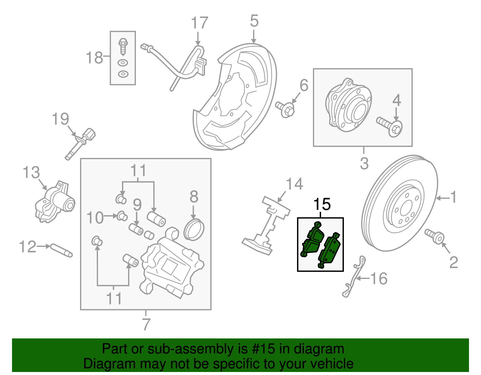 2017-2025 Volvo Brake Pad Kit Rear 32287430 | OEM Parts Online