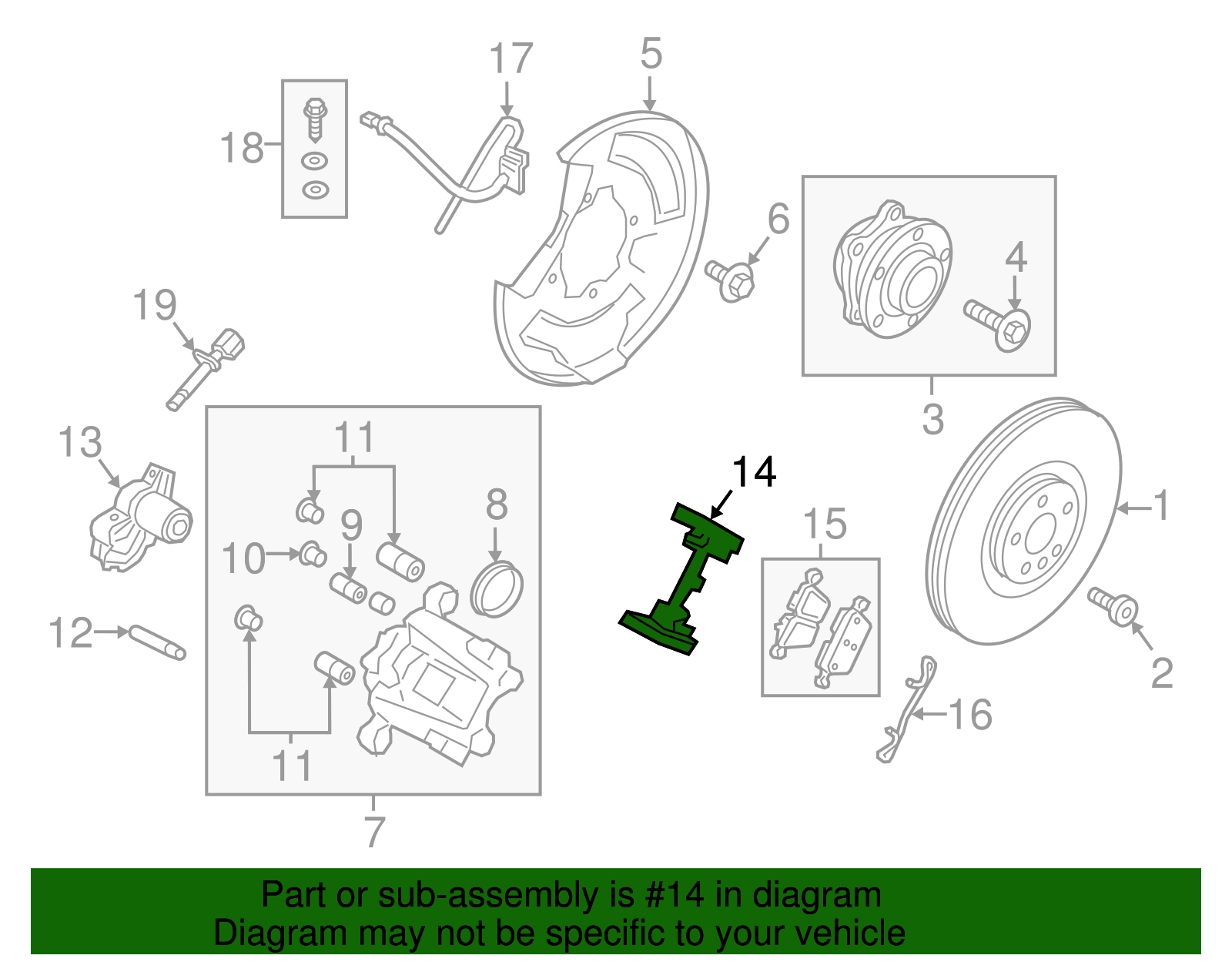 2017-2025 Volvo Caliper Support 36011369 | TascaParts.com