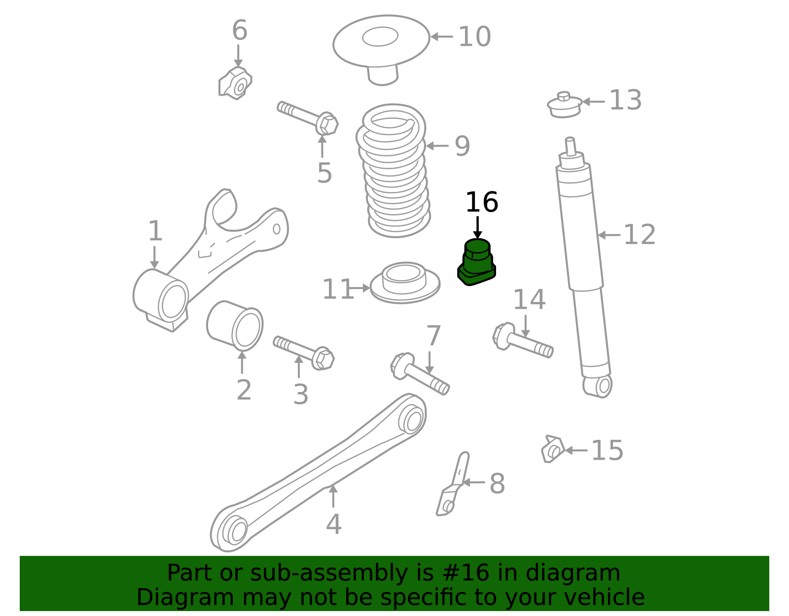 2005-2014 Ford Mustang Motorcraft™ Coil Spring Damper AD-1348 ...