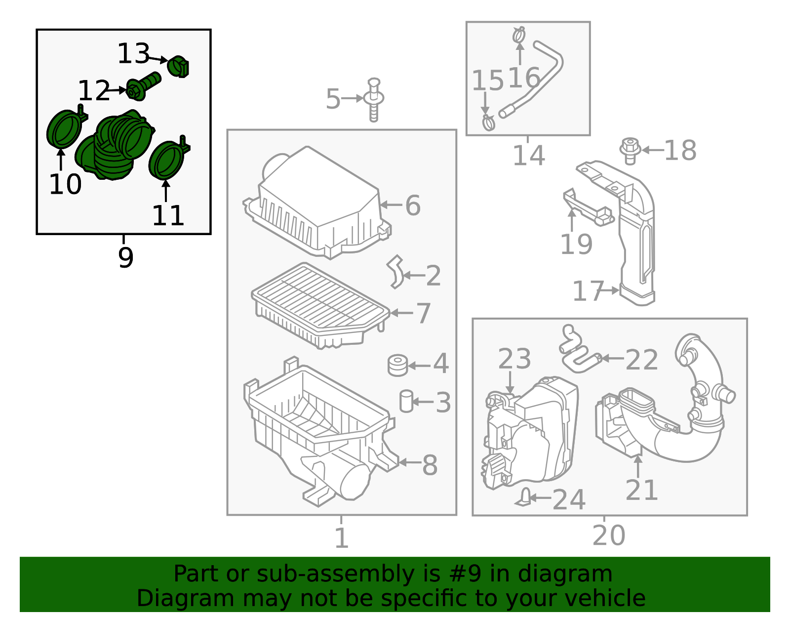 2012-2017 Kia Rio Outlet Tube 28138-3X000 | TascaParts.com