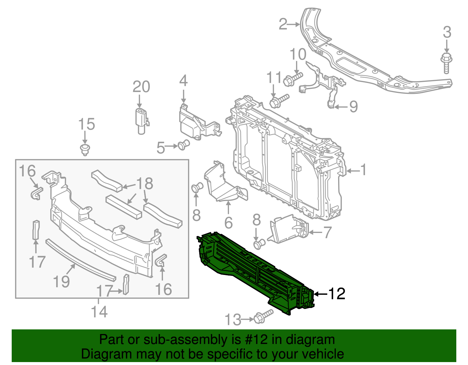 B63B-50-R10 - 2017-2018 Mazda 3 - Radiator Shutter Assembly | Mazda ...