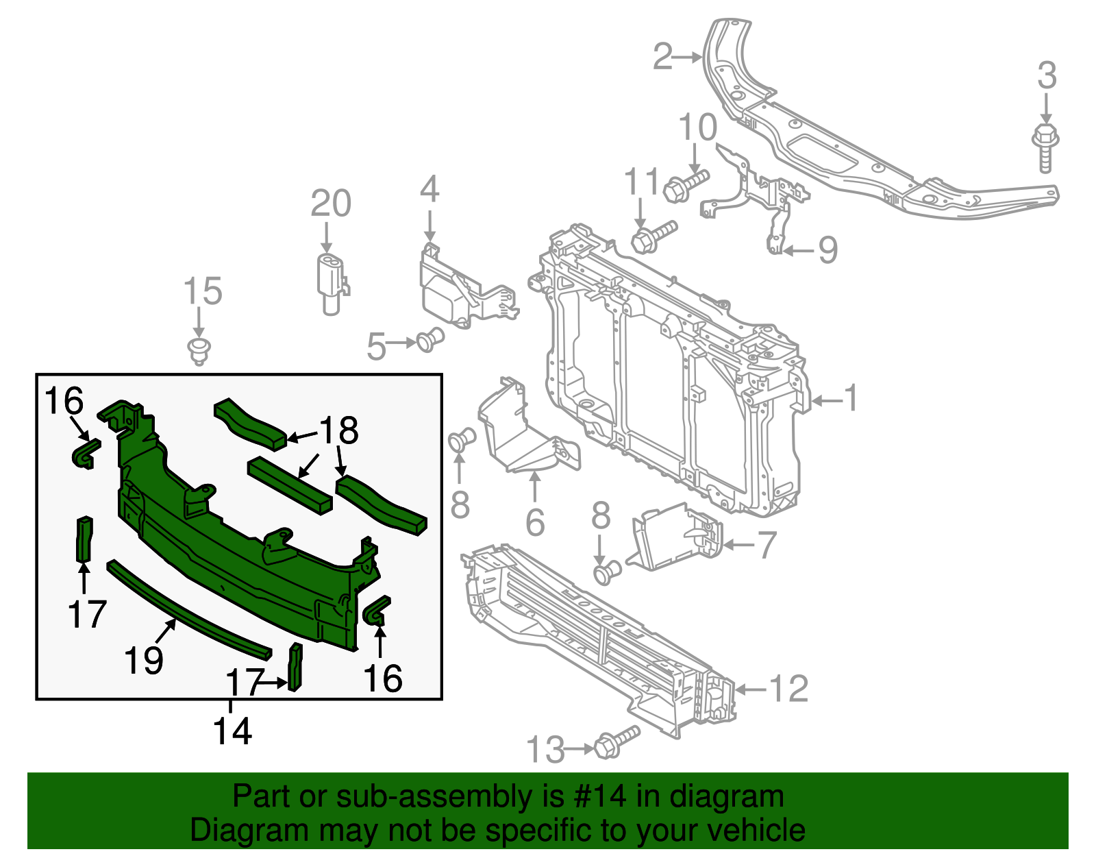 BALV-50-1C0A - OEM NEW 2017-2018 Mazda 3 Air Guide Radiator Support Air ...