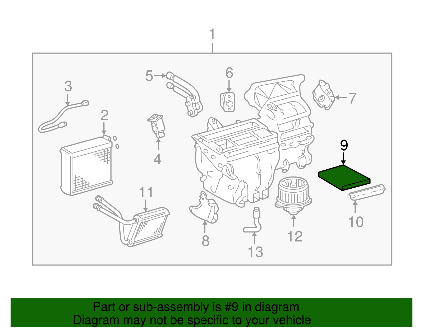 88568-02020 - Cabin Air Filter 2002-2008 Toyota | Longo Toyota Parts