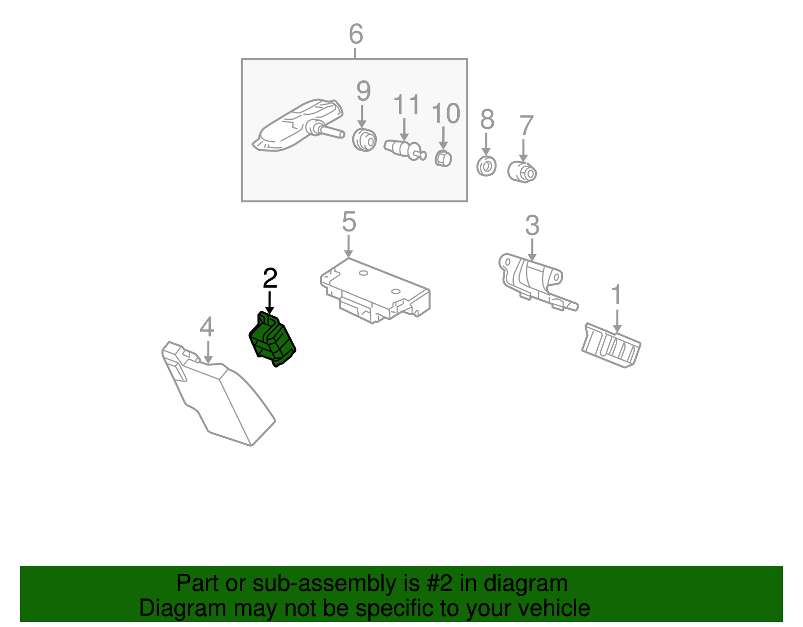 39360-S9V-A01 - TPMS Antenna 2005-2014 Honda | Honda Parts Online