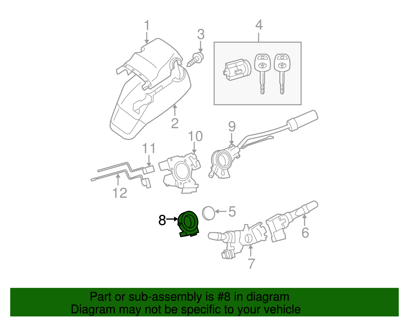 2007-2017 Toyota Angle Sensor 89245-06040 | OEM Parts Online
