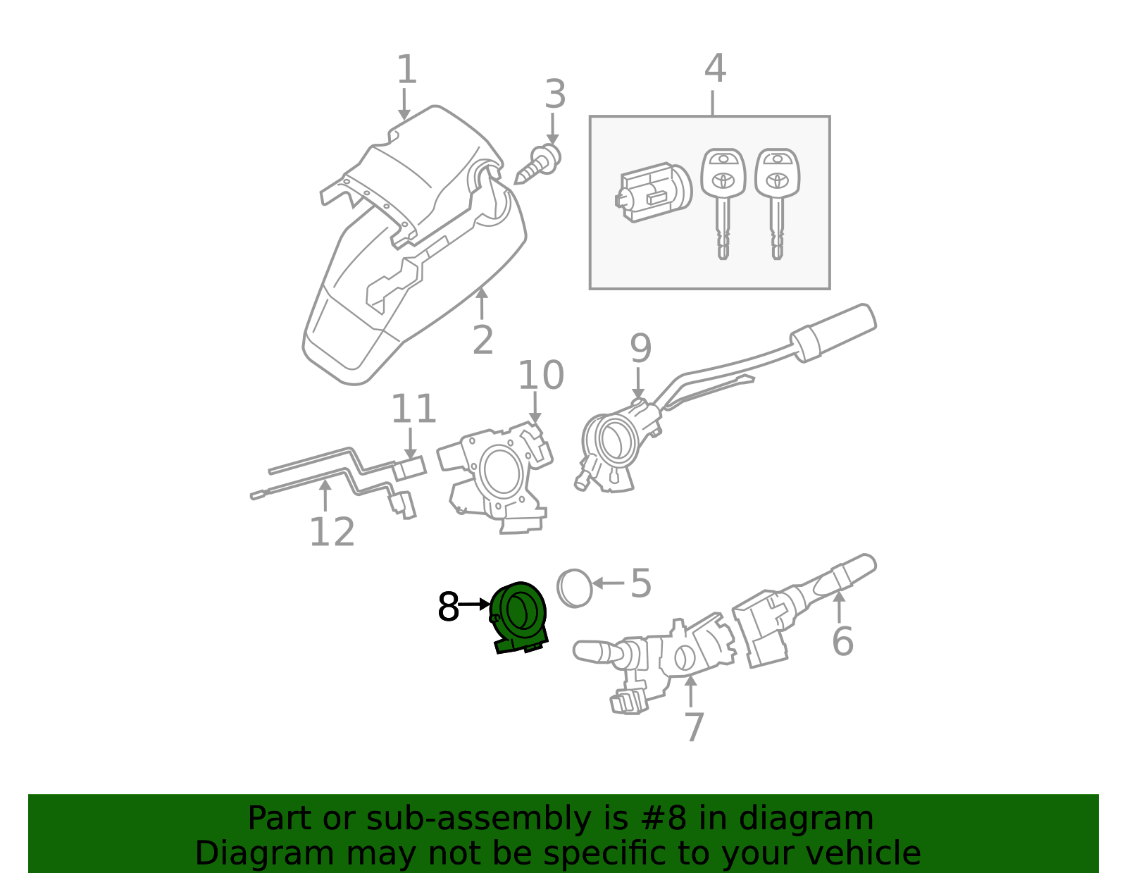 89245-06040 - Steering Wheel Position Sensor Toyota San Diego Parts