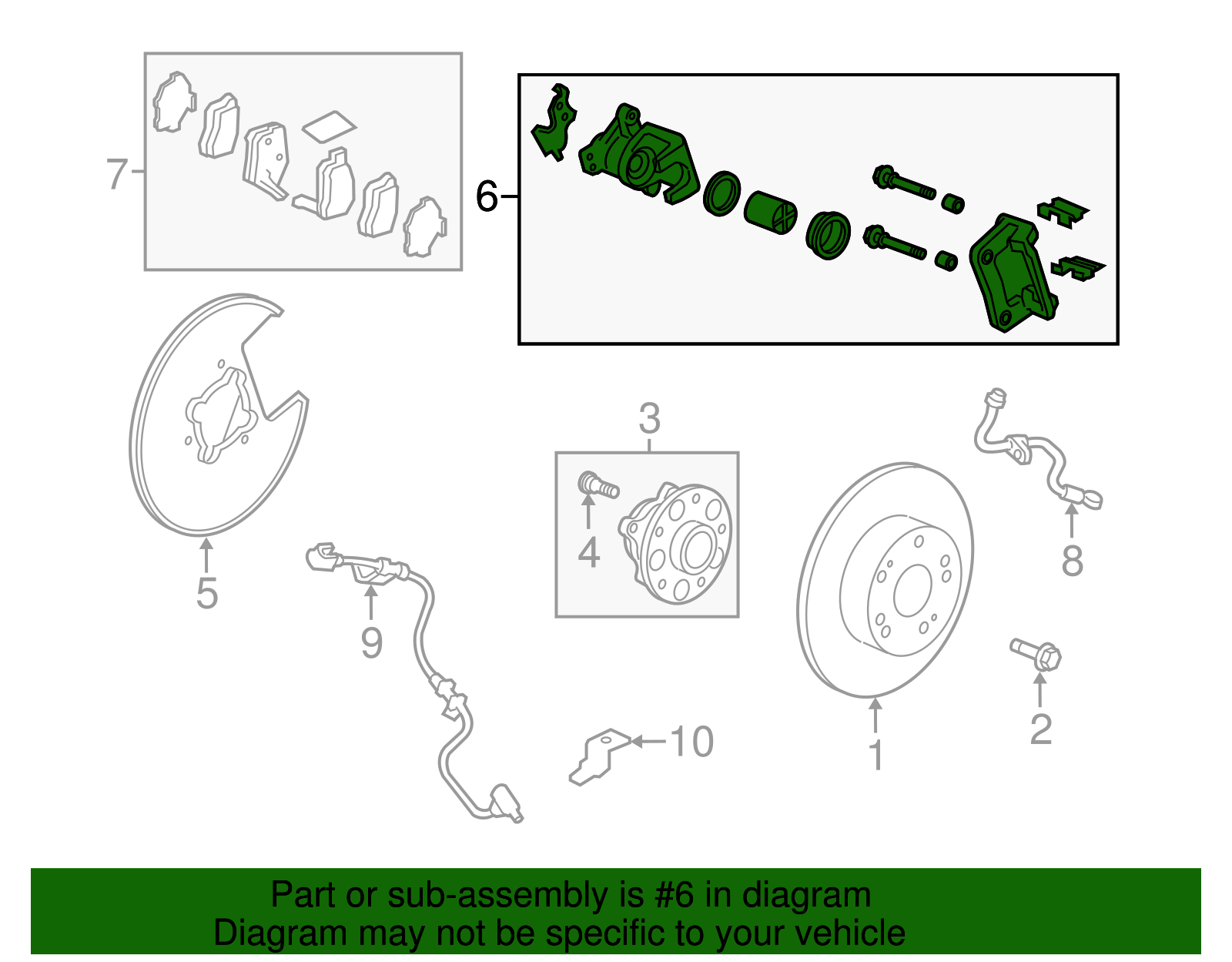 43018-T2M-P01 - Caliper 2013-2017 Honda Accord | Honda Parts Online