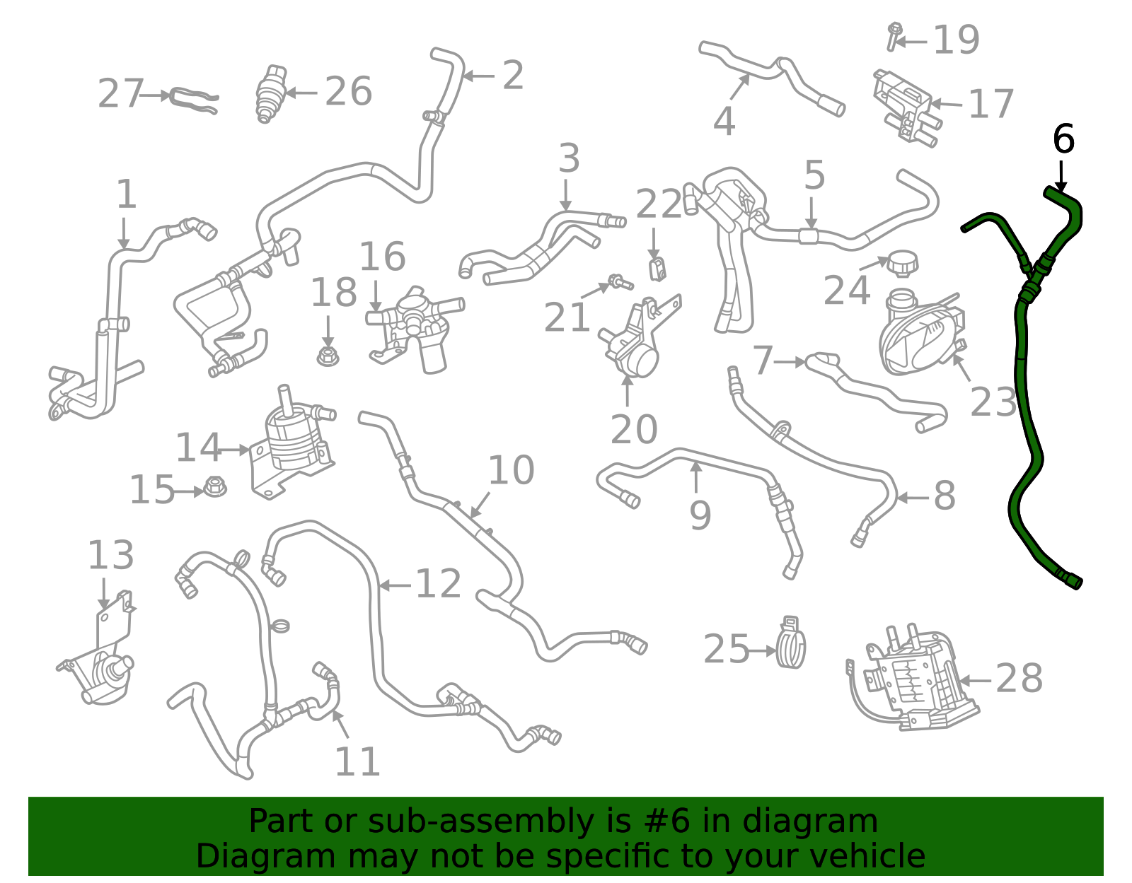 LK9Z-8260-E - 2021-2023 Ford Mustang Mach-E Radiator Coolant Hose ...