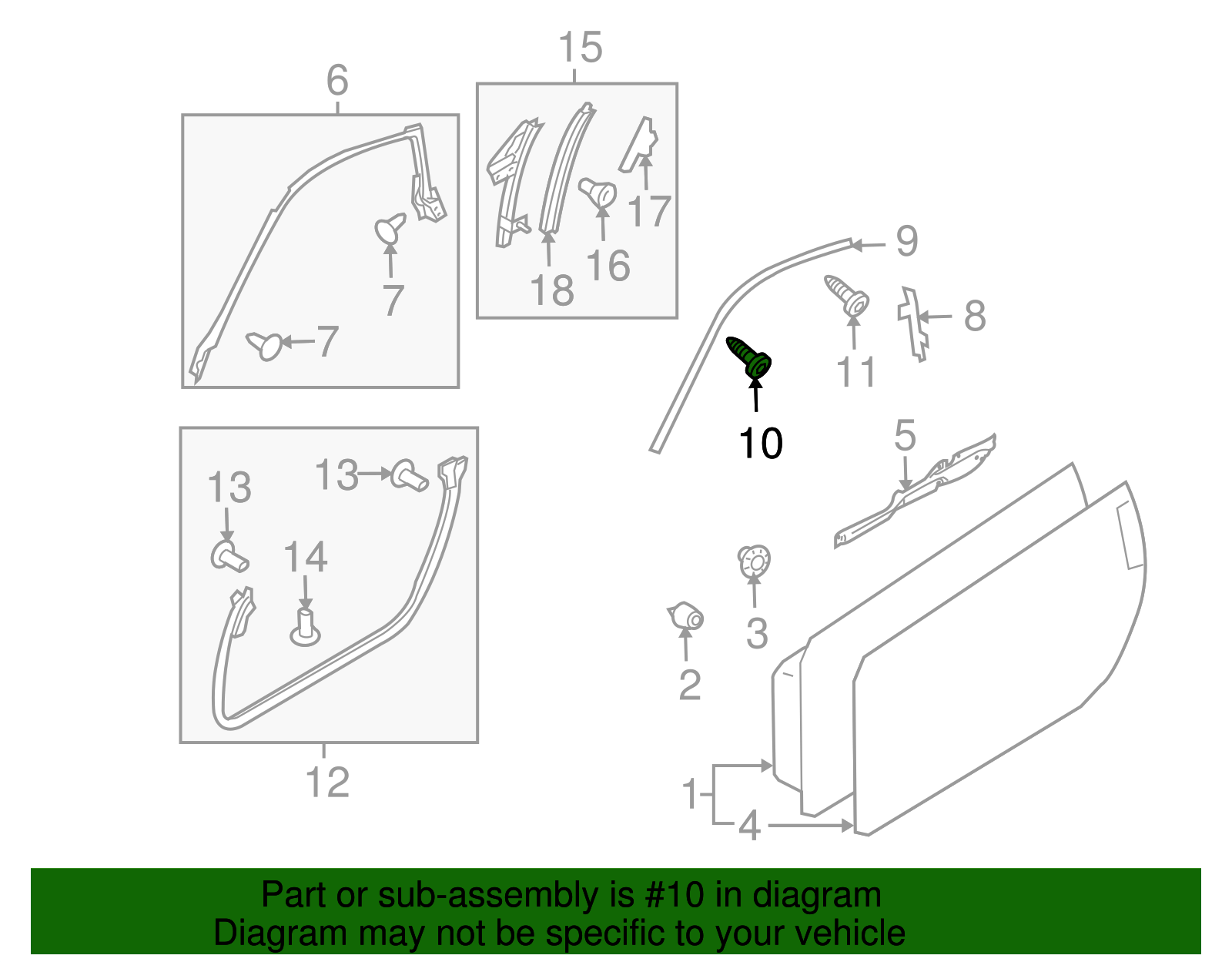 2003-2025 Nissan Upper Retainer Clip 01553-01A50 | Scott Evans Nissan Parts