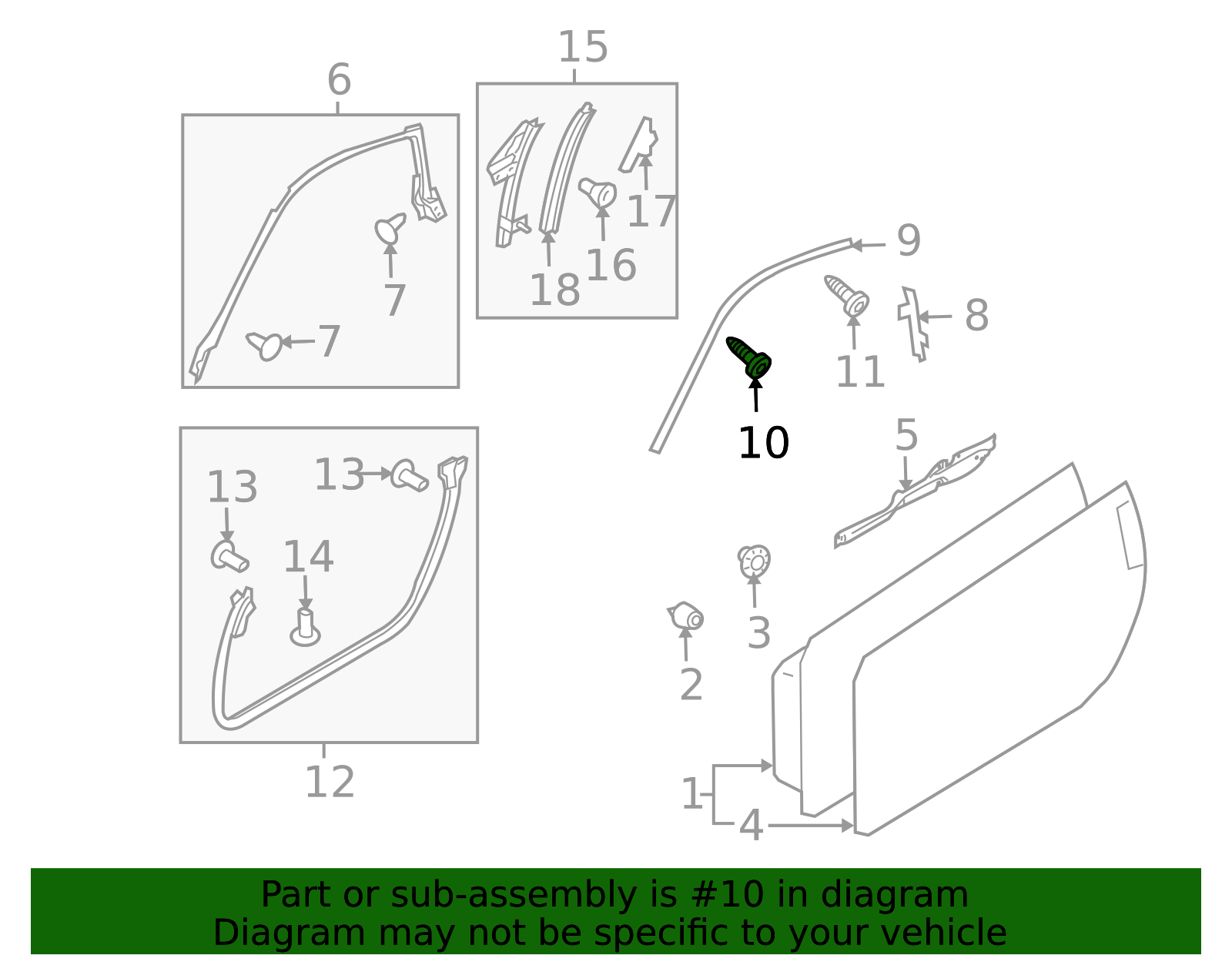 2003-2025 Nissan Upper Retainer Clip 01553-01A50 | Nissan Parts Plus
