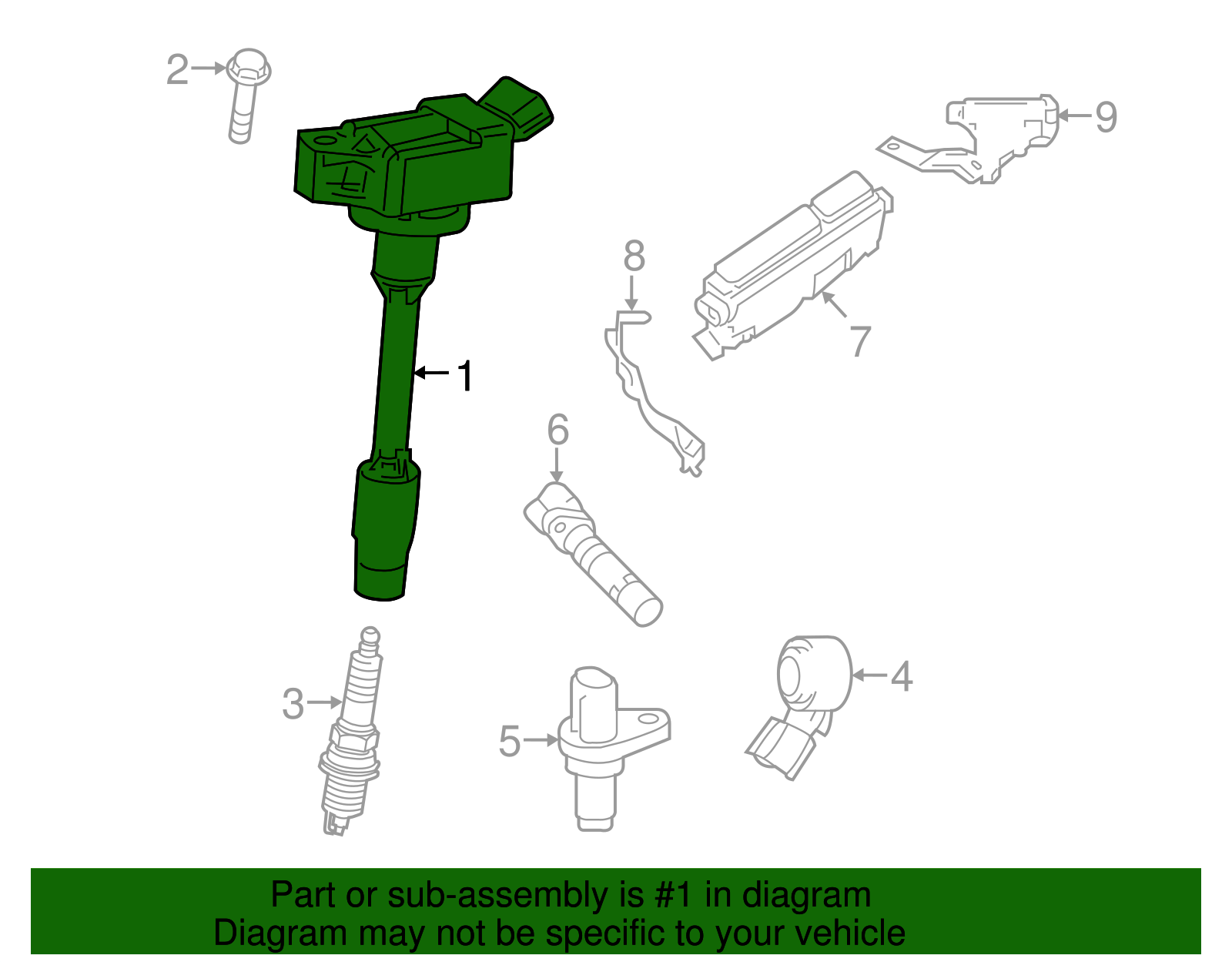 90919-02272 - Ignition Coil - 2016-2022 Toyota | OEM Genuine Toyota Parts