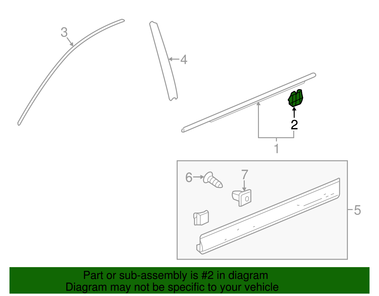 91503-T0G-A01 - Belt Molding Clip 2012-2016 Honda CR-V | Honda Parts Online