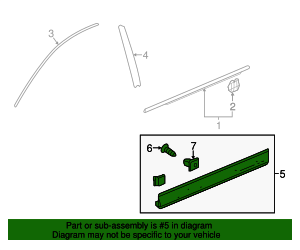 75332-T0A-A01 - Lower Molding 2012-2016 Honda CR-V | Honda Parts Online
