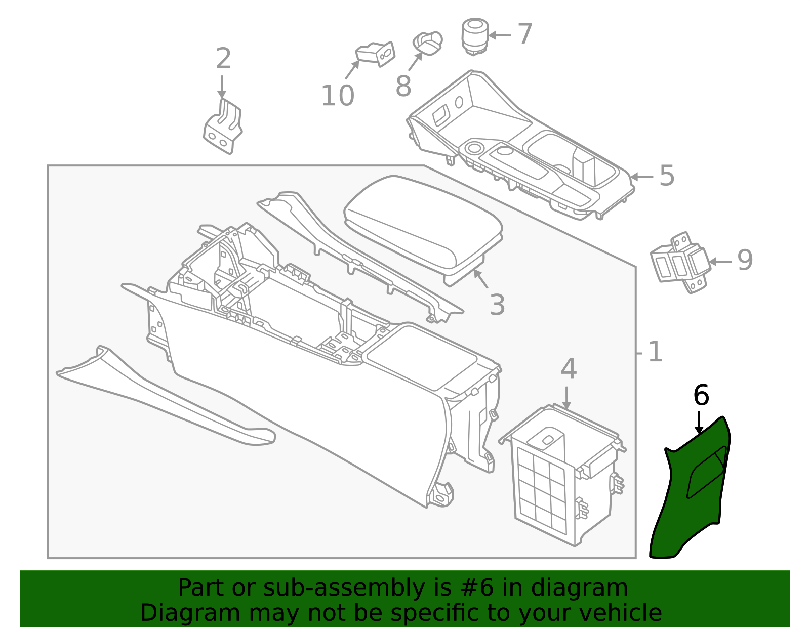 96930-6LB0A - Console Panel Official Nissan Parts Store