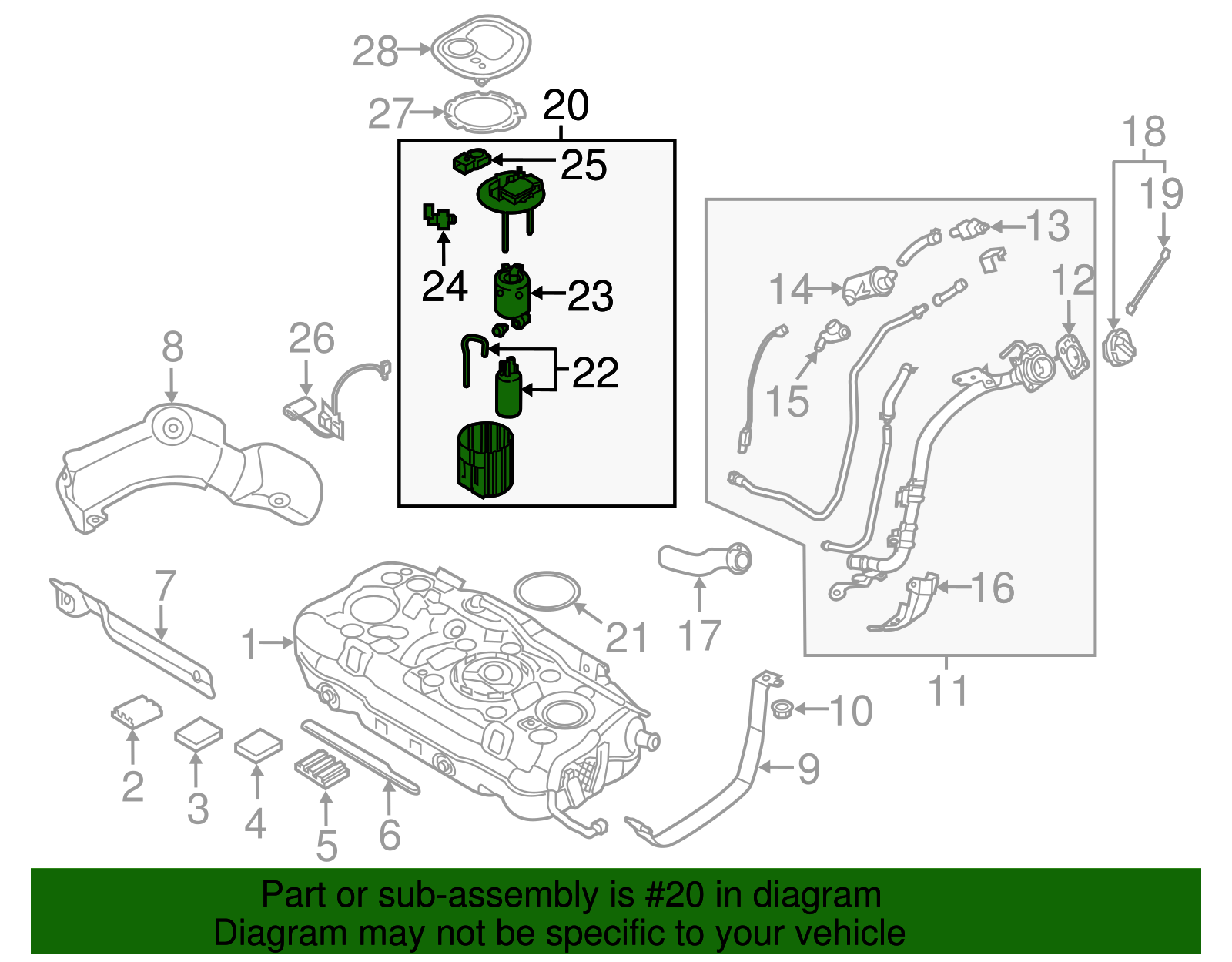 Genuine Fuel Pump Assembly for 2017-2021 Hyundai Ioniq | Part# 31120 ...