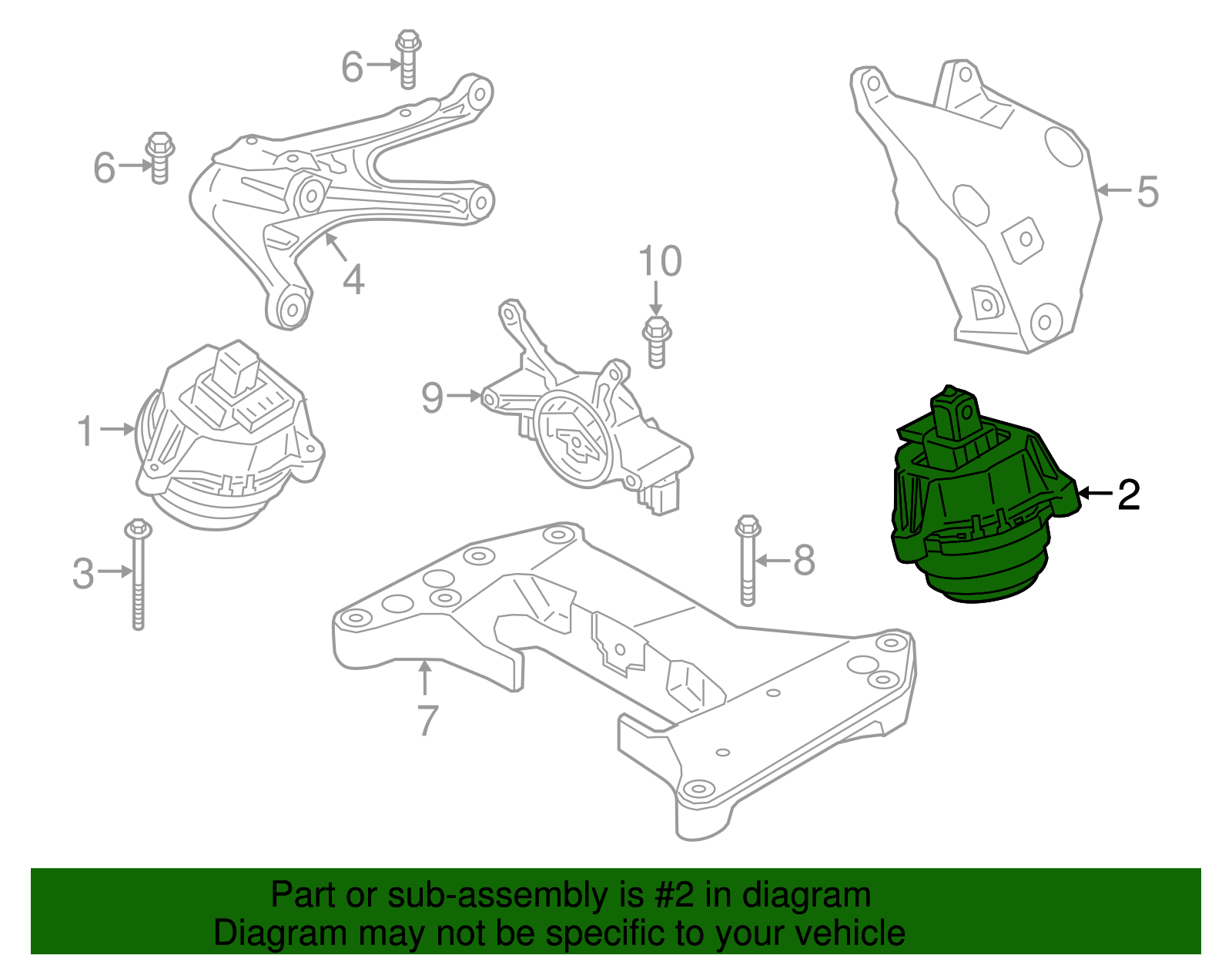 Genuine BMW 22-11-9-488-383 | Motor Mount | FREE Shipping on Most ...
