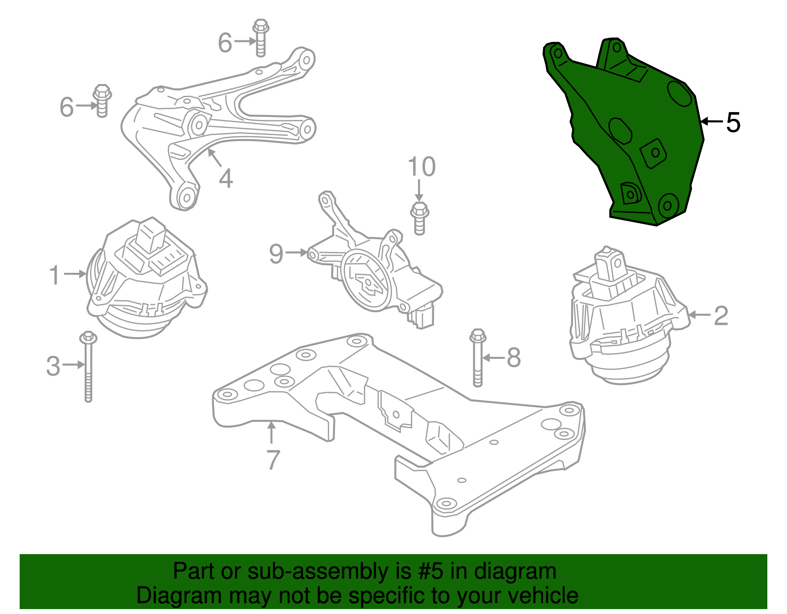 2017-2024 BMW Engine Bracket 22-11-6-861-563 | BMW OEM Parts