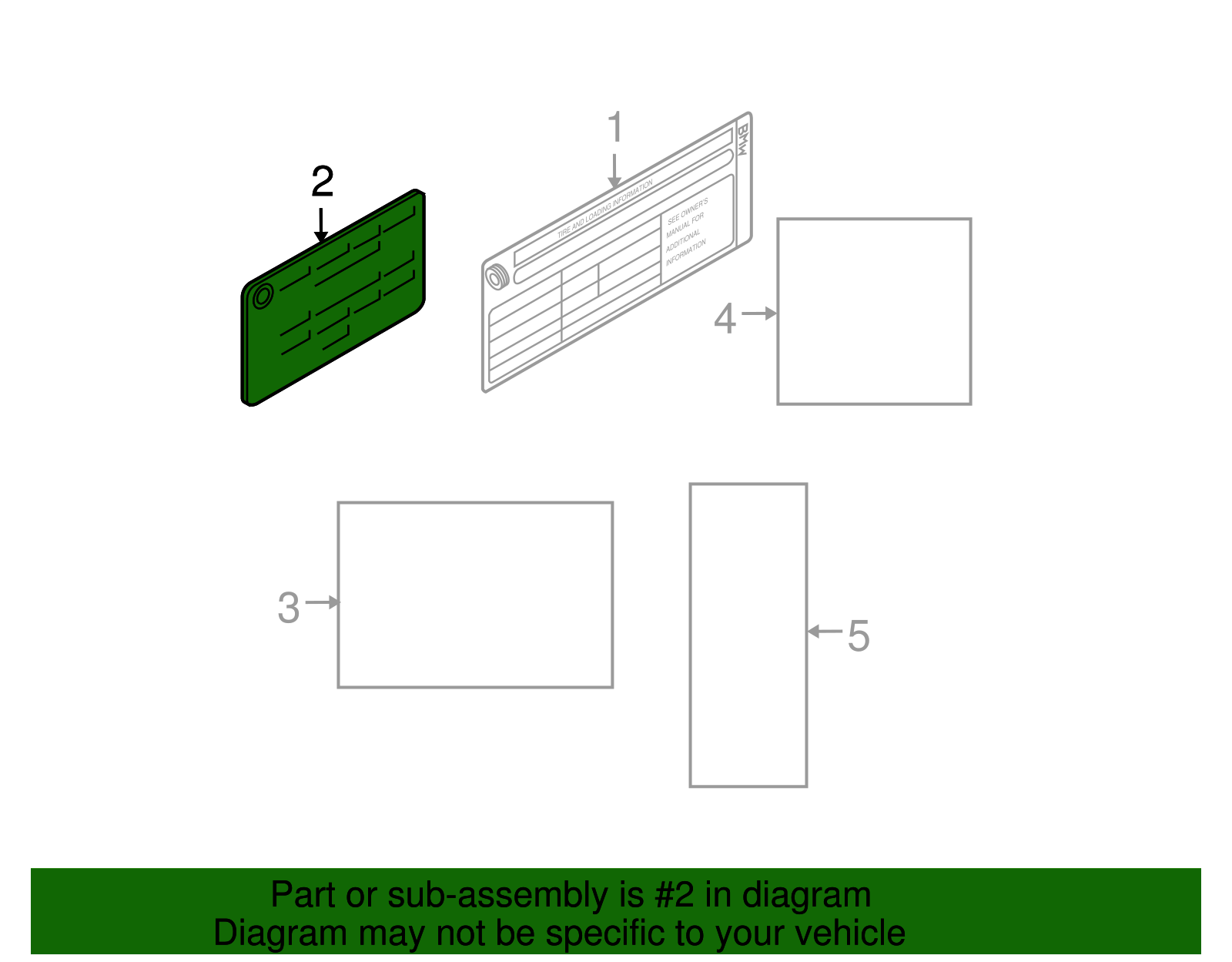 71-21-7-160-340 - Info Label - 2006-2013 BMW | BMW Parts Wholesale