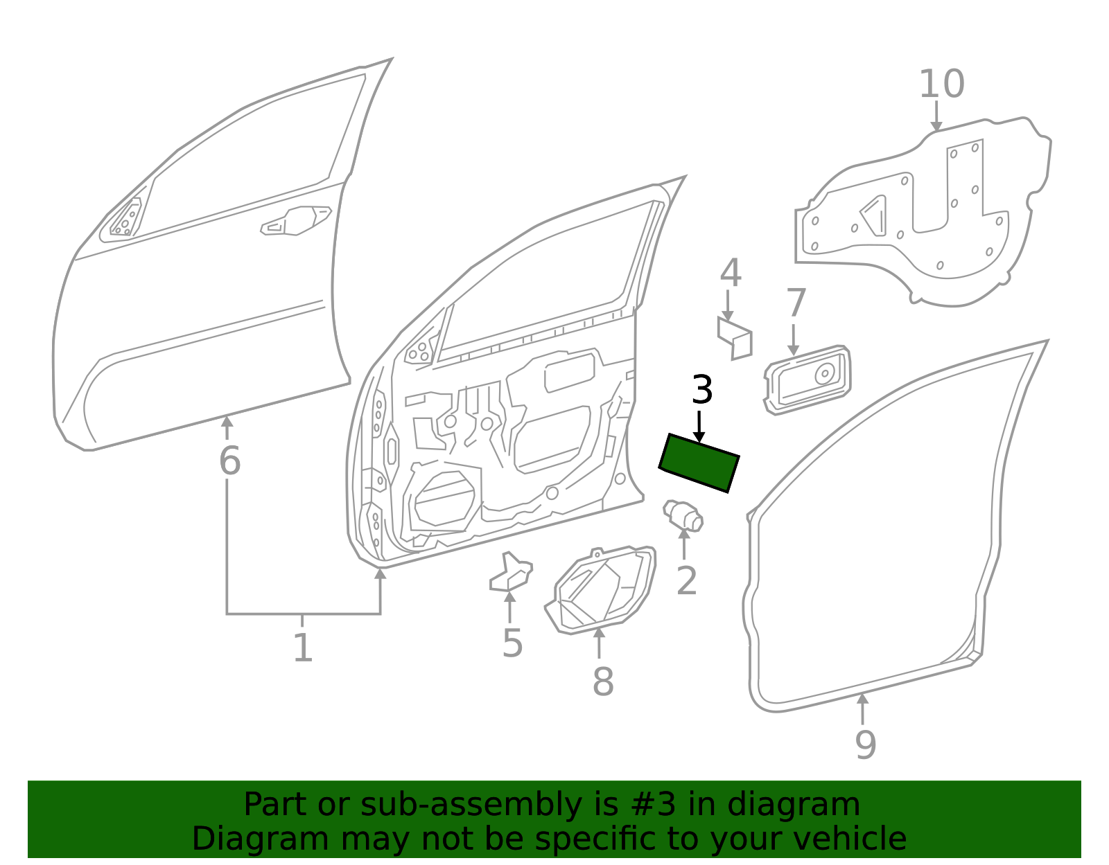 2016-2023 Toyota Tacoma Door Shell Pad 67813-04010 | OEM Parts Online