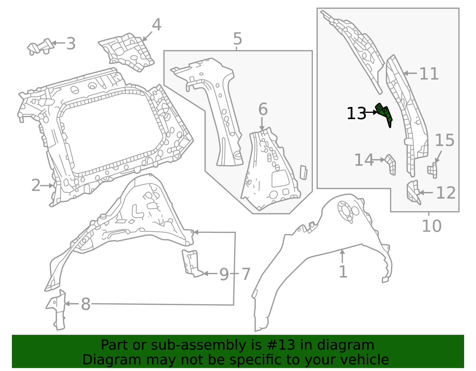 2024-2025 Toyota Land Cruiser Corner Panel Reinforcement 61762-60030 ...