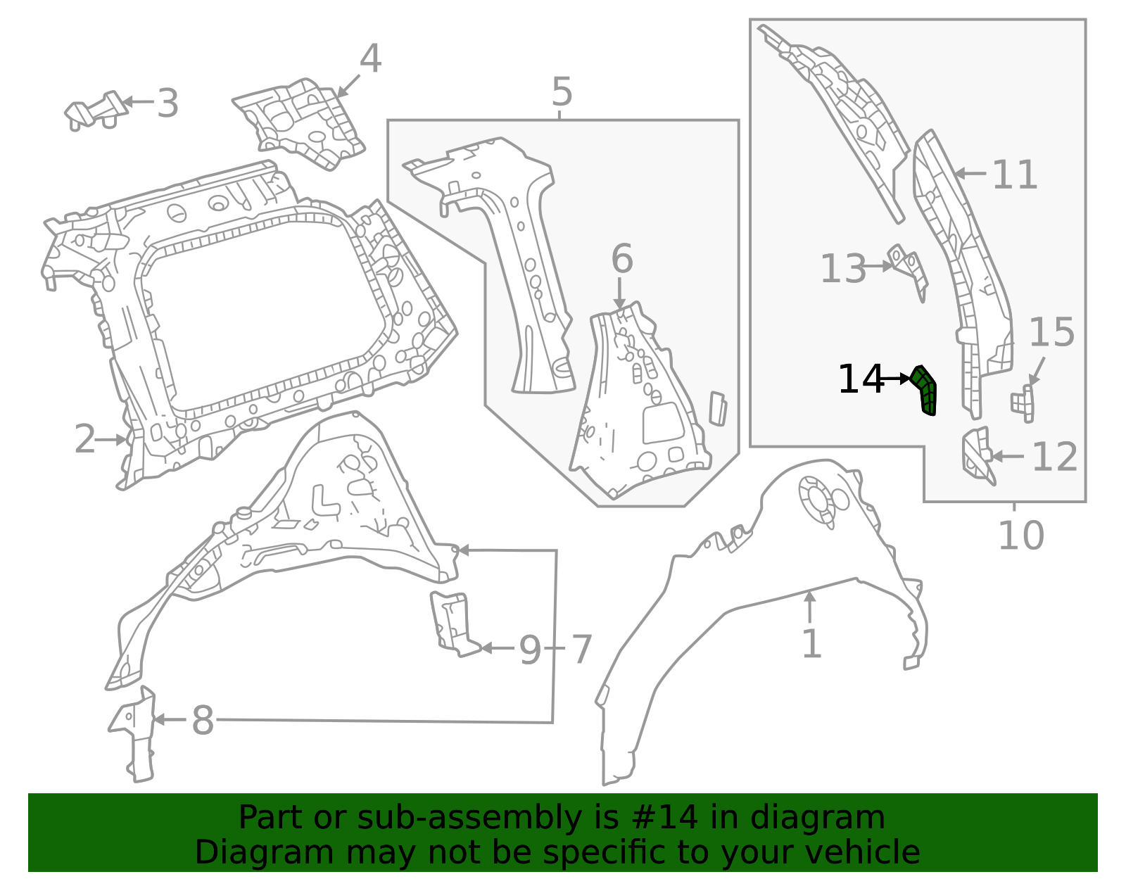 2024-2025 Toyota Land Cruiser Corner Panel Bracket 61758-60080 | MotorMotor