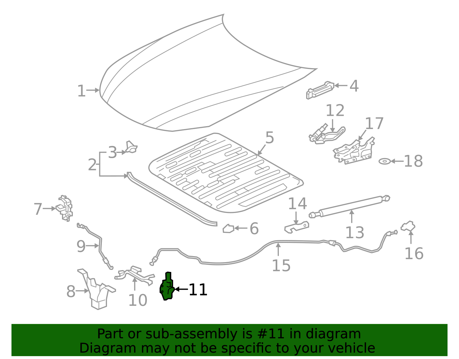 2018-2025 Lexus | Lifter | 53470-50041 | OEM Vehicle Parts