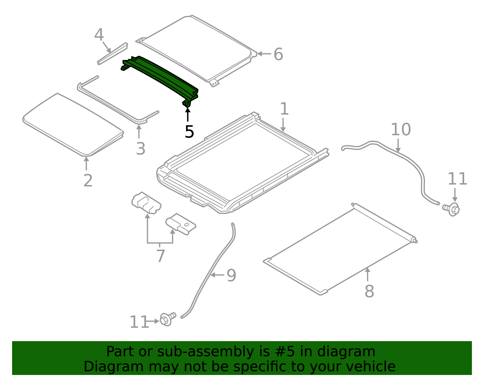91360-5AA1A - Sunroof Drip Rail 2015-2024 Nissan Murano | Official ...