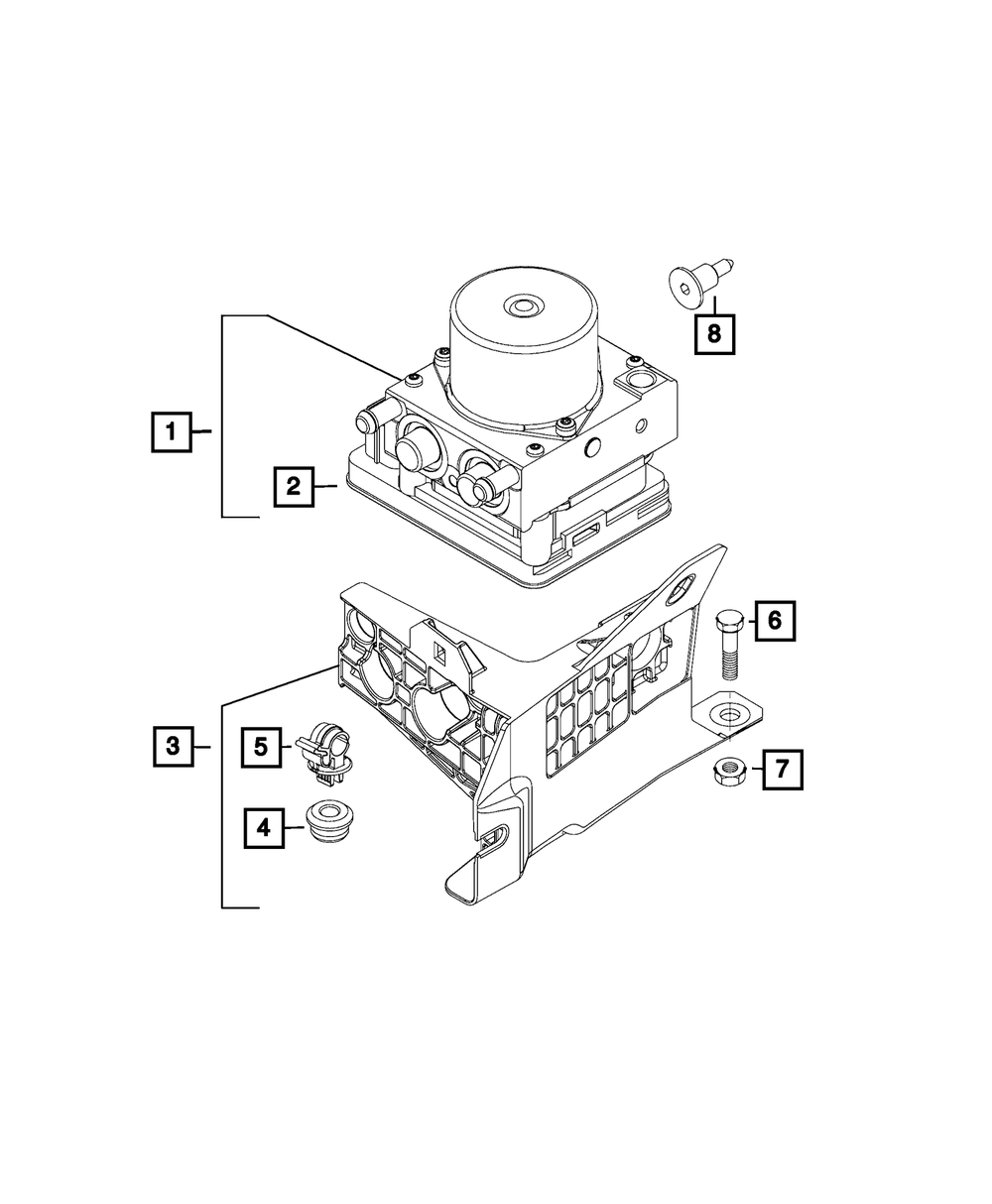 2014-2019 Fiat 500L Hydraulic Control Unit Bracket 68201776aa ...