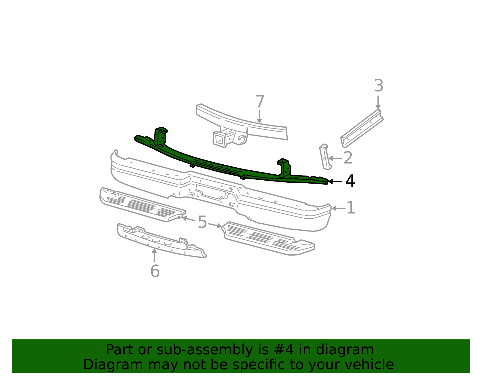1999-2007 Ford Bumper Face Bar Reinforcement Beam YC3Z-17D826-BA | Ford ...