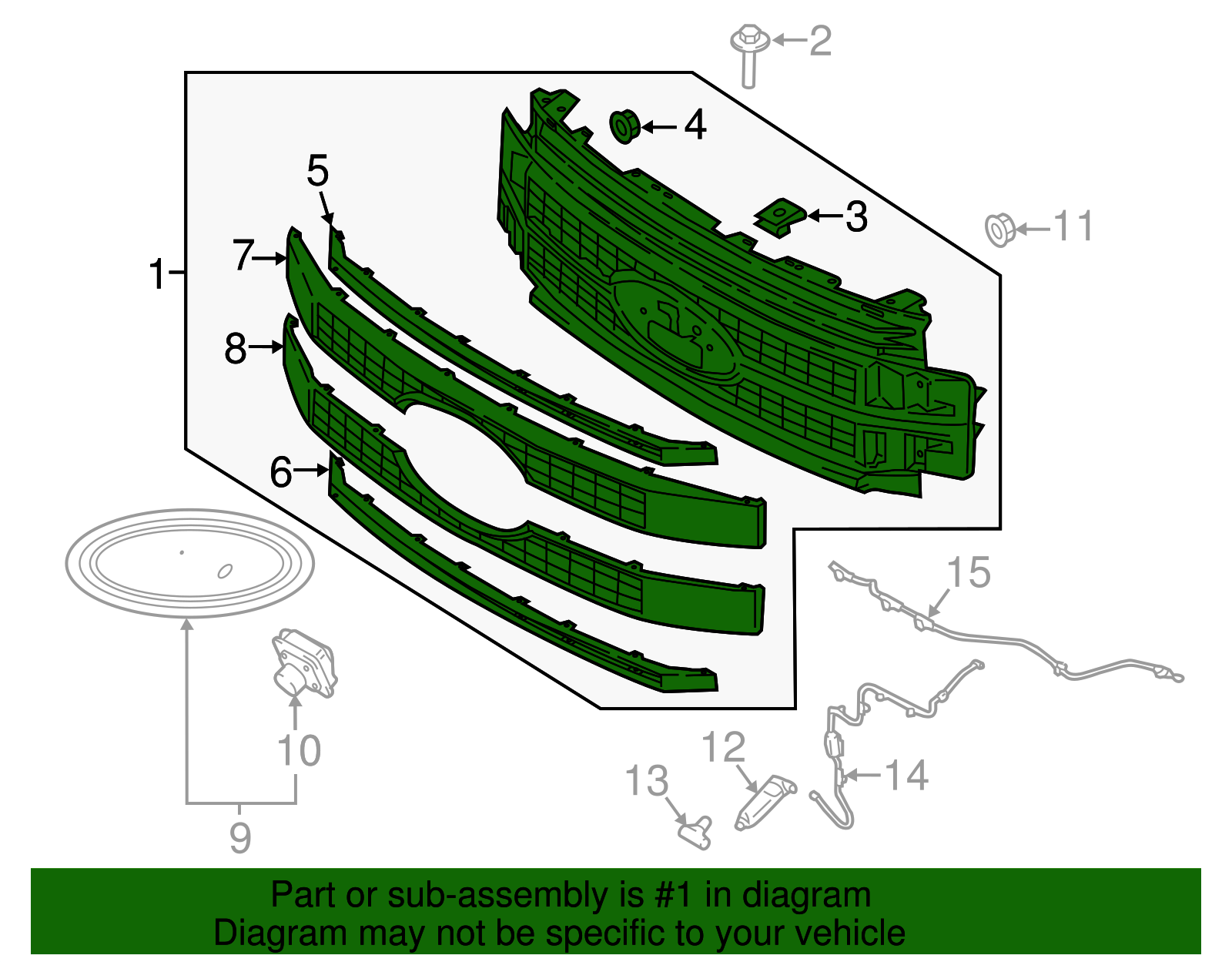 2017-2019 Ford Grille Assembly HC3Z-8200-EB | TascaParts.com
