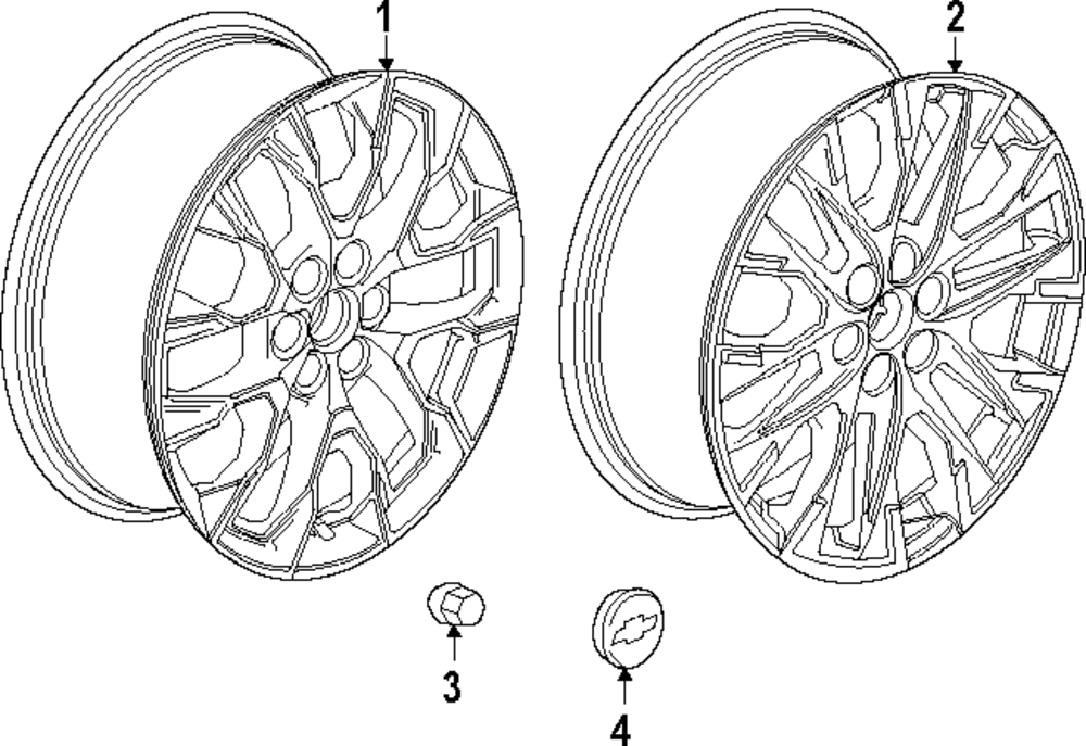 2024-2025 Chevrolet Traverse Wheel, Alloy 26421985 | GM Parts Center