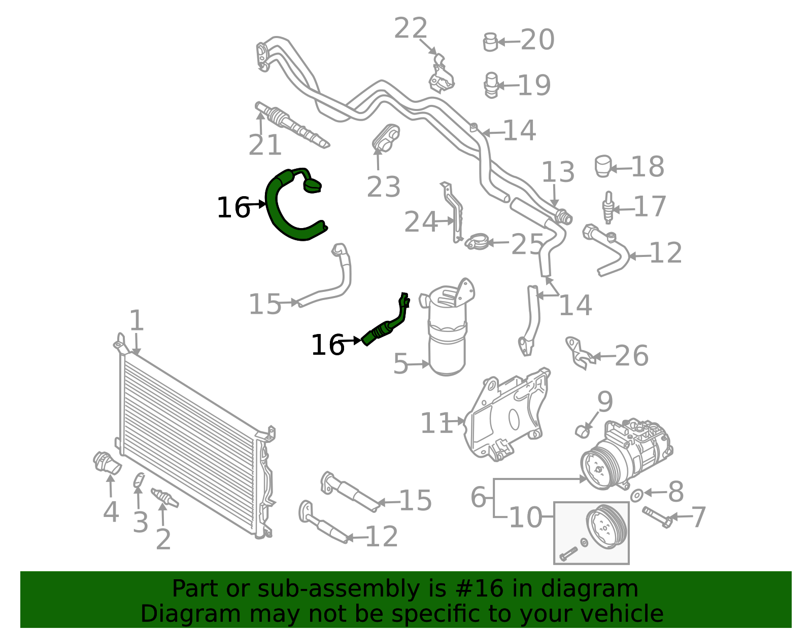 4E0-260-707-BA - AC Hoses 2005-2010 Audi A8 Quattro | Audi OEM Parts