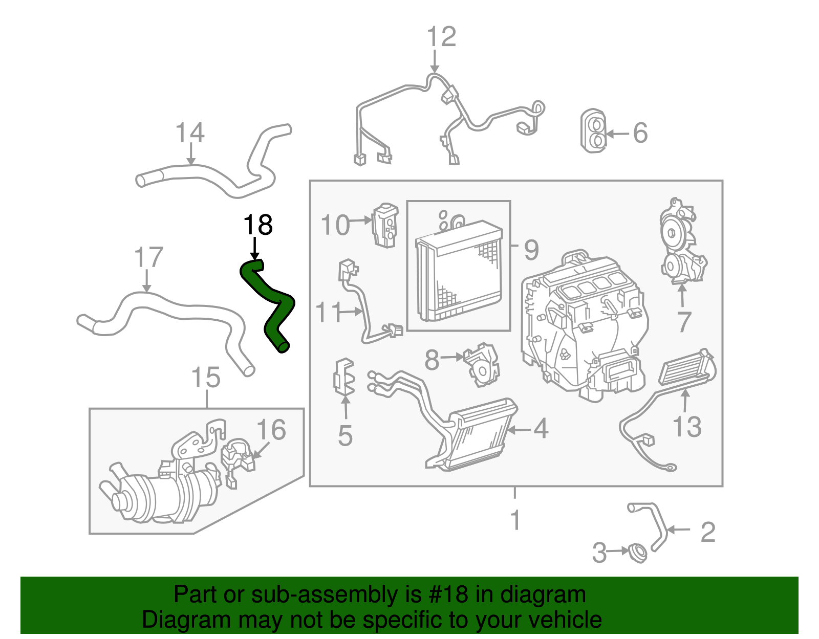 2010-2011 Toyota Camry HVAC Heater Hose 87245-06680 | Toyota Parts Center