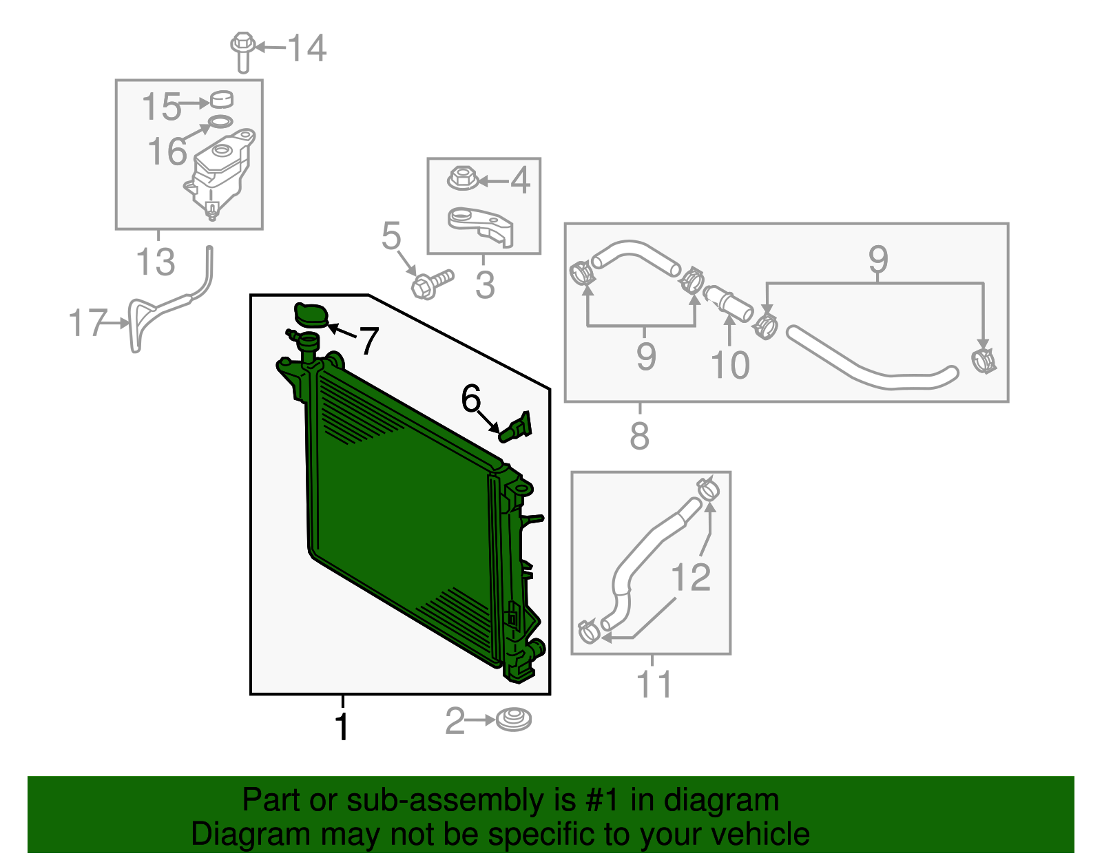 25310-C6500 - Radiator 2016-2018 Kia Sorento | Kia.Parts Store