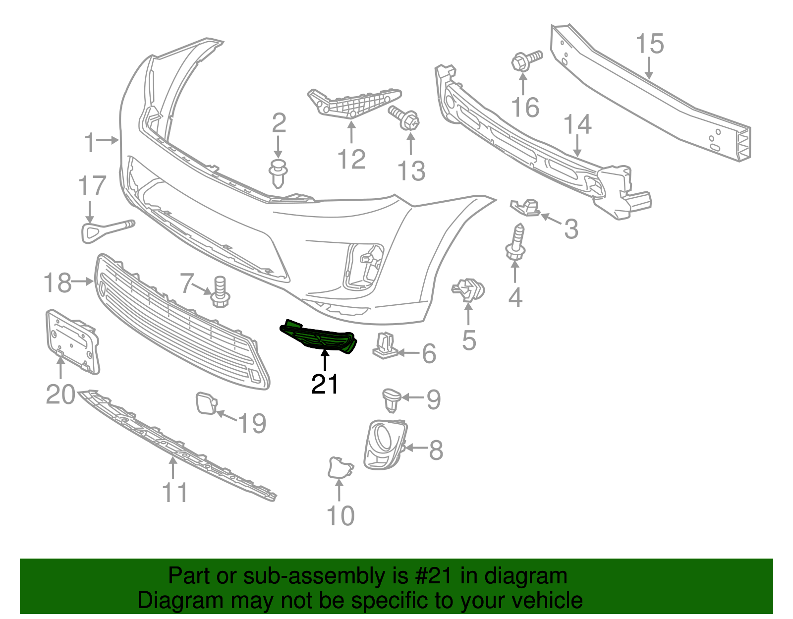 2011-2013 Toyota Highlander Lower Grille 53128-48010 | Toyota Parts Center