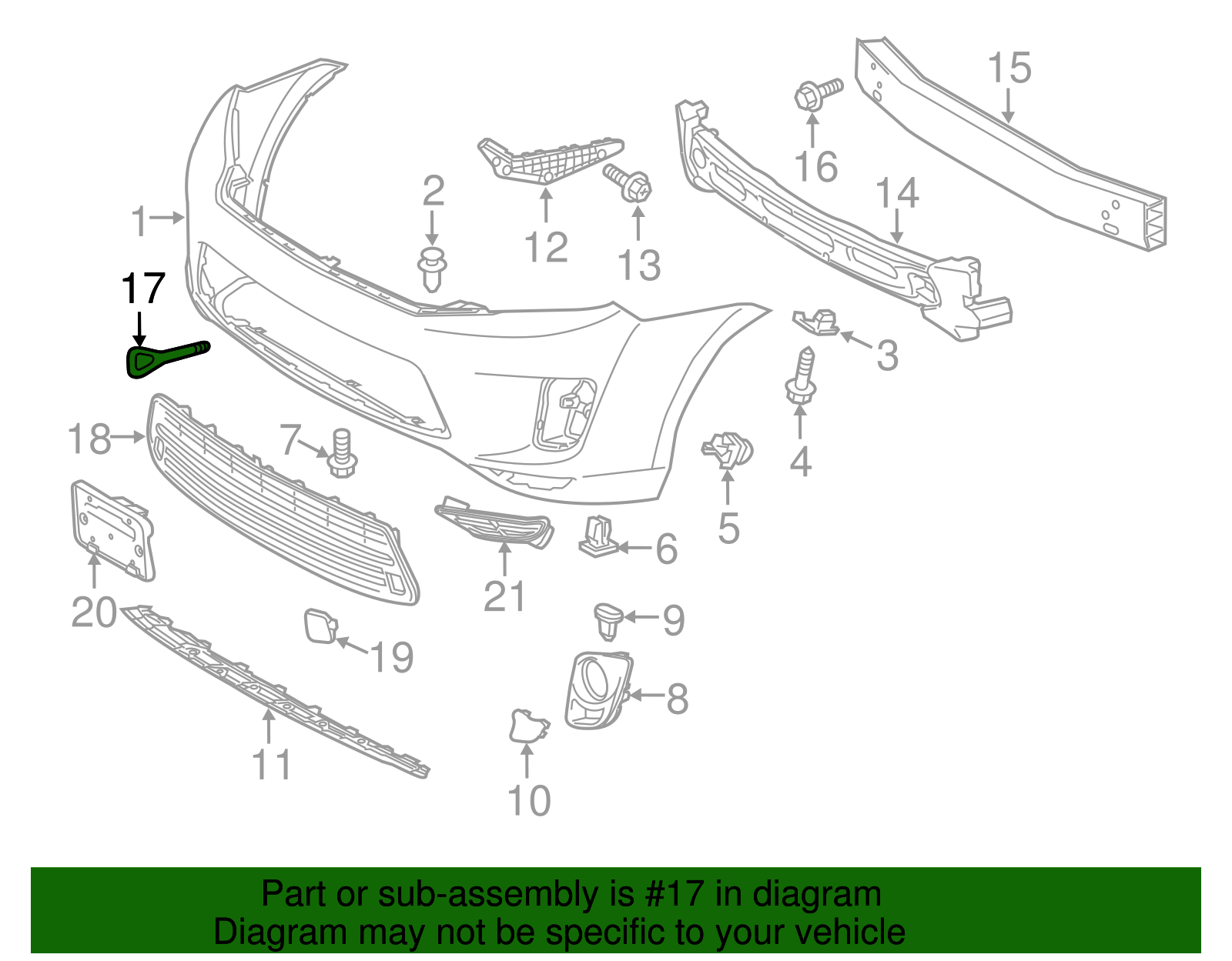 2008-2013 Toyota Highlander Tow Hook 51961-30020 | OEM Parts Online