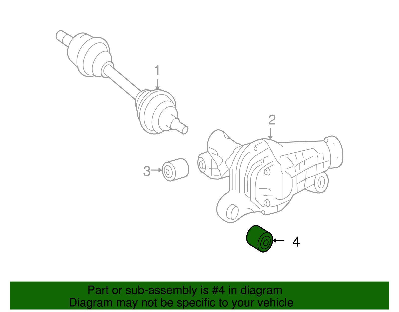 2006-2012 Mercedes-Benz Differential Assembly Insulator 164-333-13-14 ...