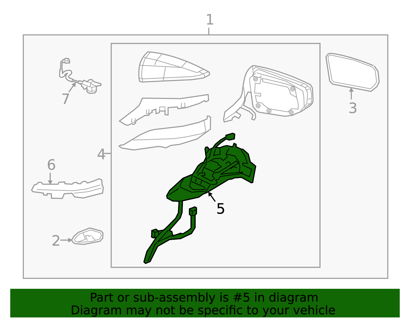 87908-06C70-E0 - High-Quality Door Mirror Base for 2019-2021 Lexus ...
