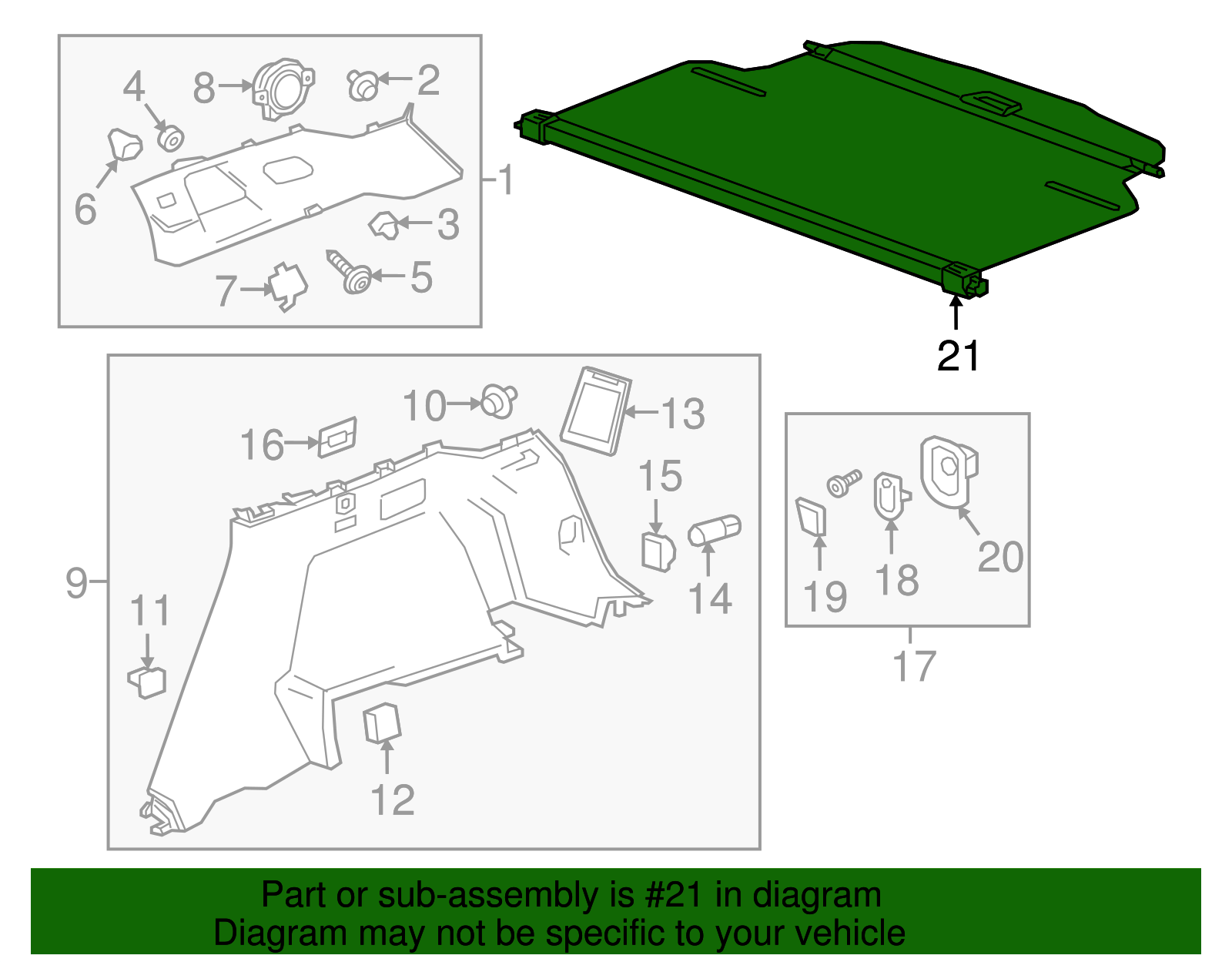 84118908 - High-Quality Cargo Security Shade in Jet Black for 2017-2020 ...