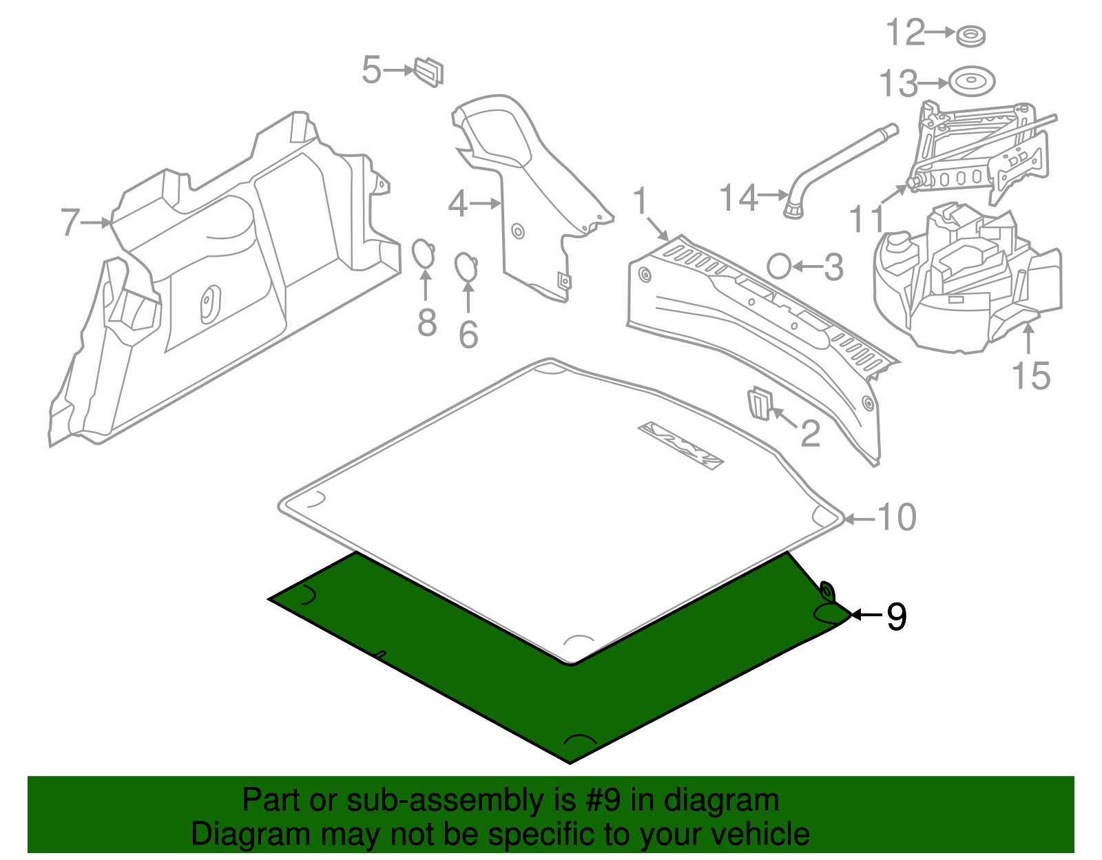 2012-2018 Ford Focus | Floor Cover | CV6Z-5413046-BA | Walls' Ford Parts