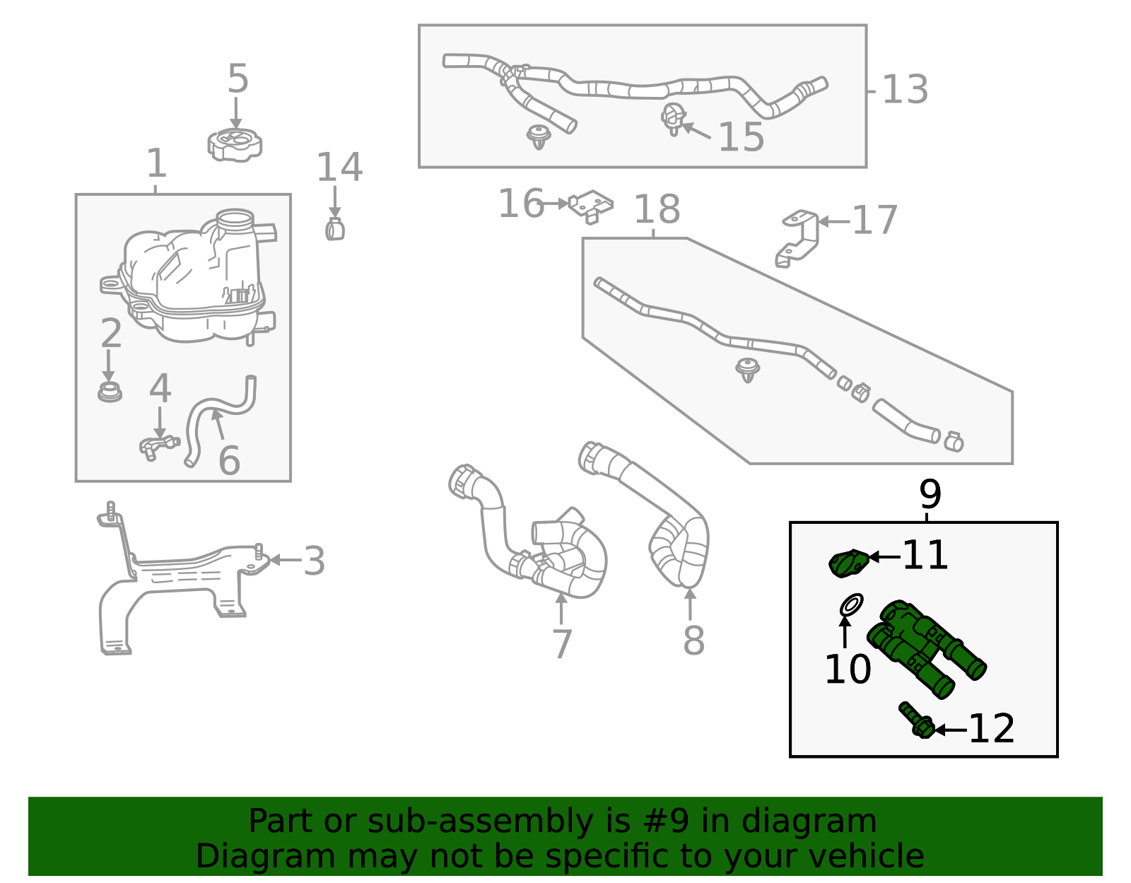 2022-2025 Cadillac CT4 Heater Inlet and Outlet Pipe 12644554 GM ...
