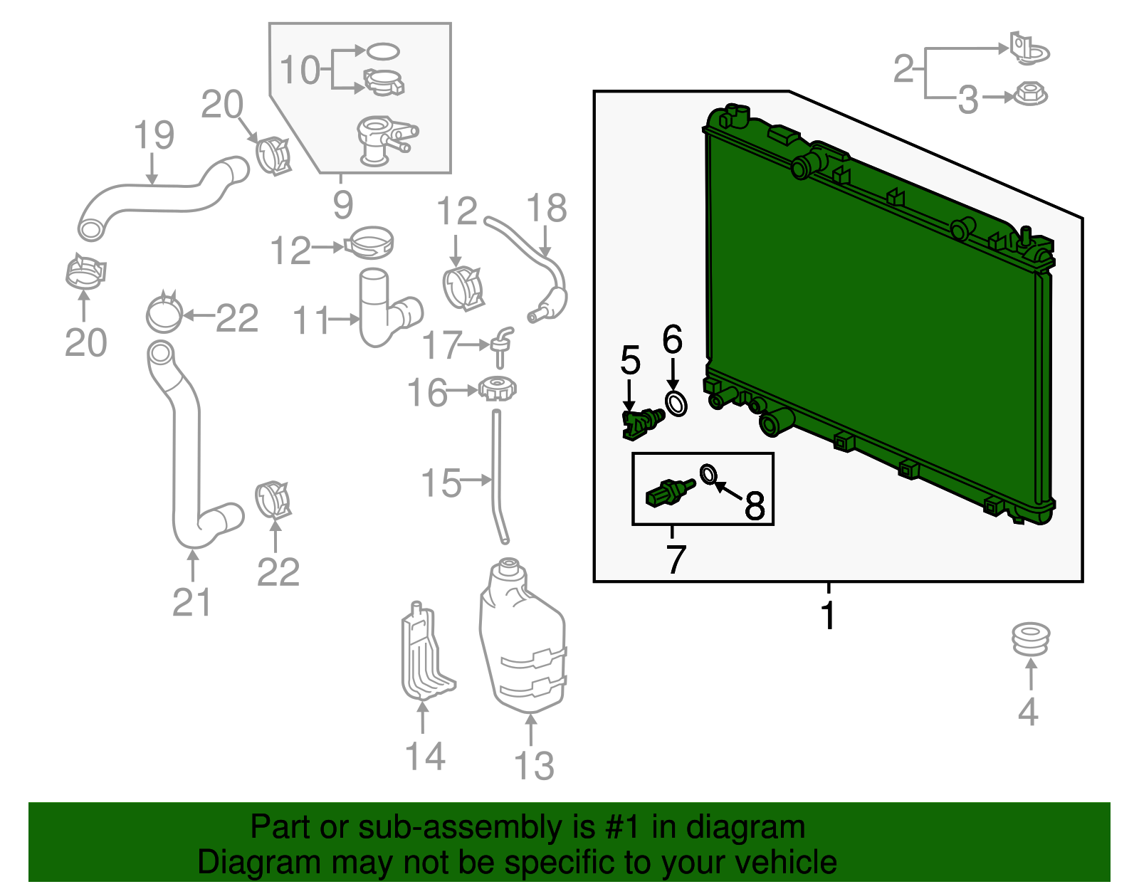 OEM 2017-2019 Honda CR-V Radiator Assembly 19010-5PH-A01 | Honda ...