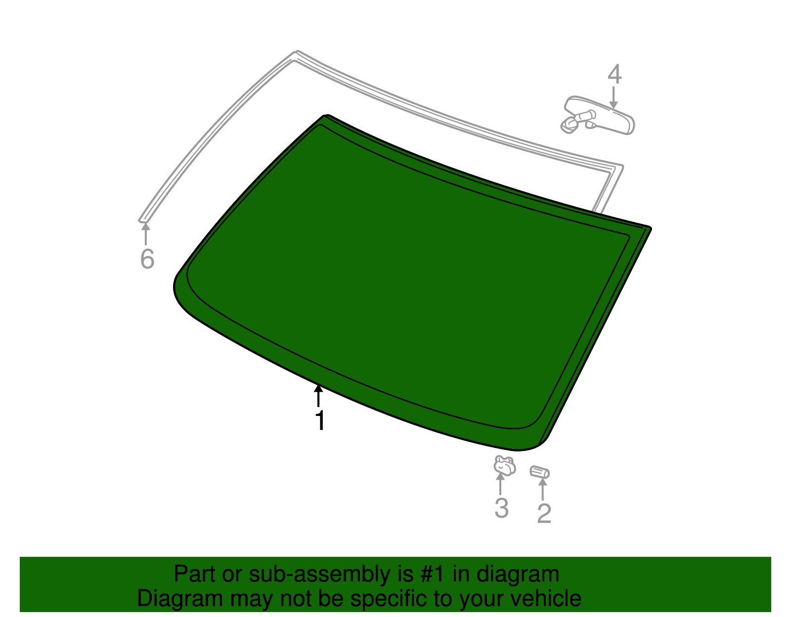 2019-2025 GM Windshield 22973639 | GM Parts Center