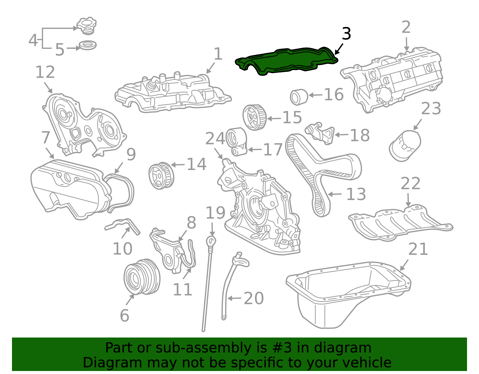 1992-2004 Toyota Engine Valve Cover Gasket 11213-62020 | OEM Parts Online