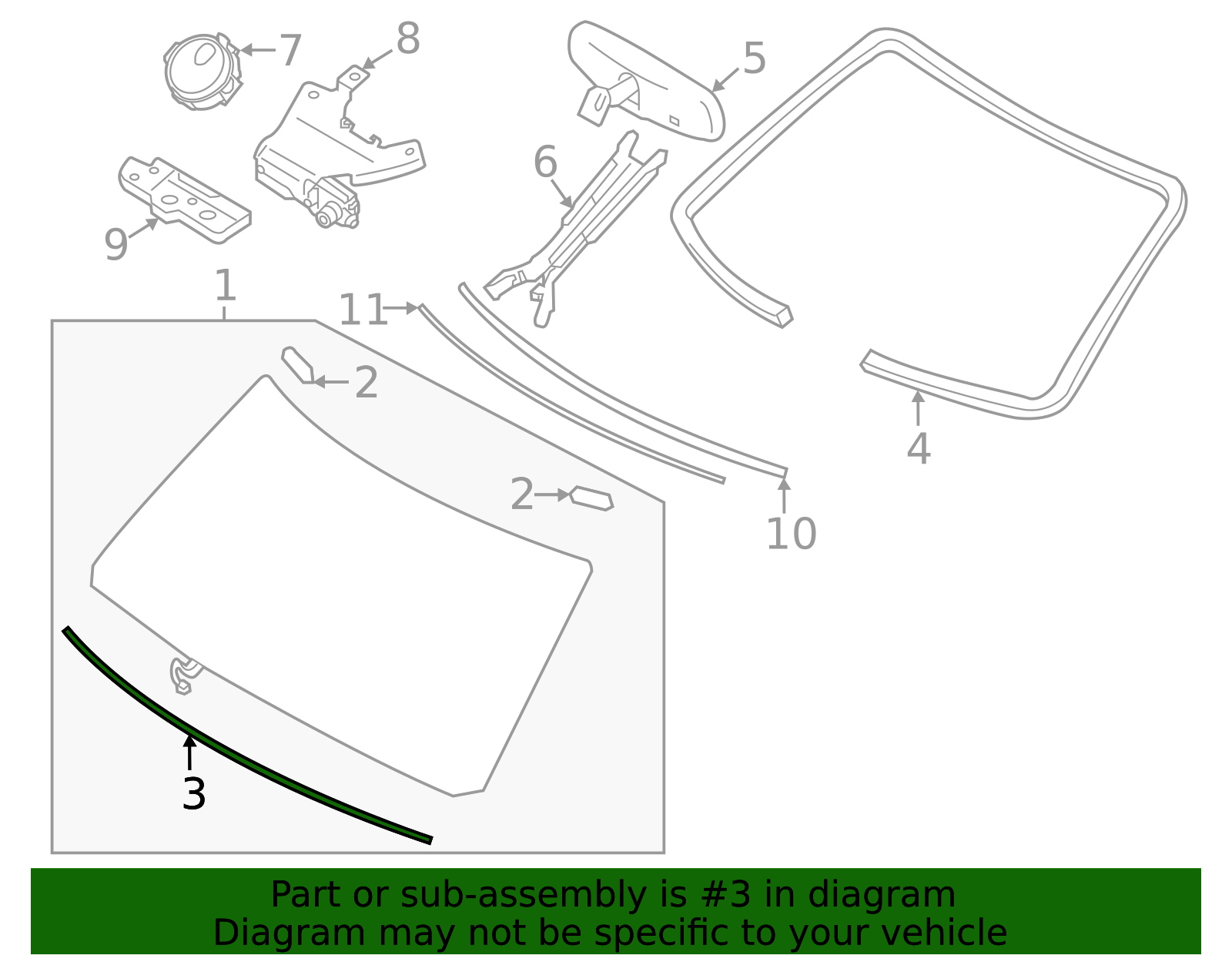 2017-2024 Nissan Armada Windshield Lower Insulator 72717-1LA0A | Bill ...