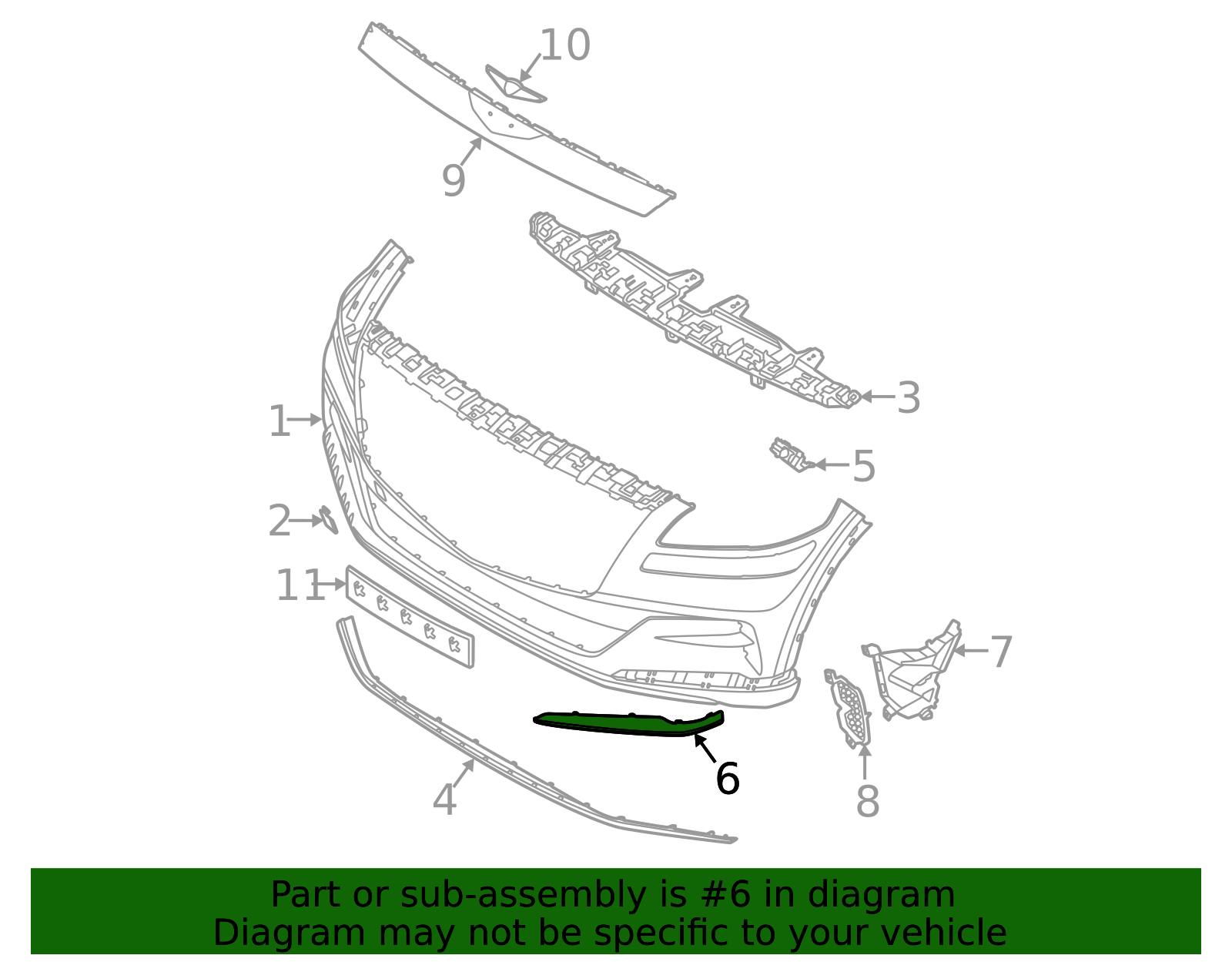 2021-2024 Genesis GV80 Front Molding 86596-T6000 | OEM Parts Online